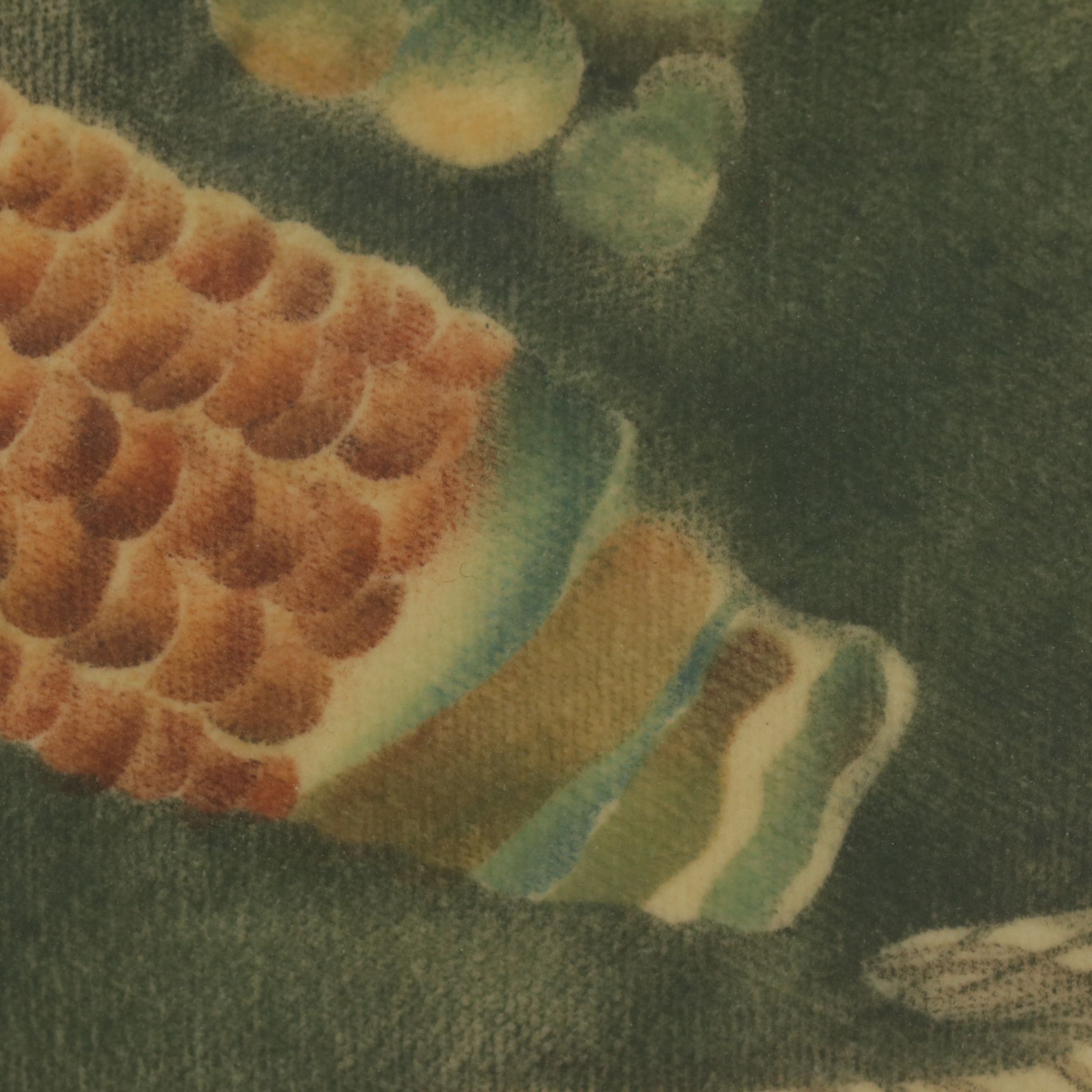 Still Life Acrylic Theorem Folk Painting of Assorted Fruits and ...