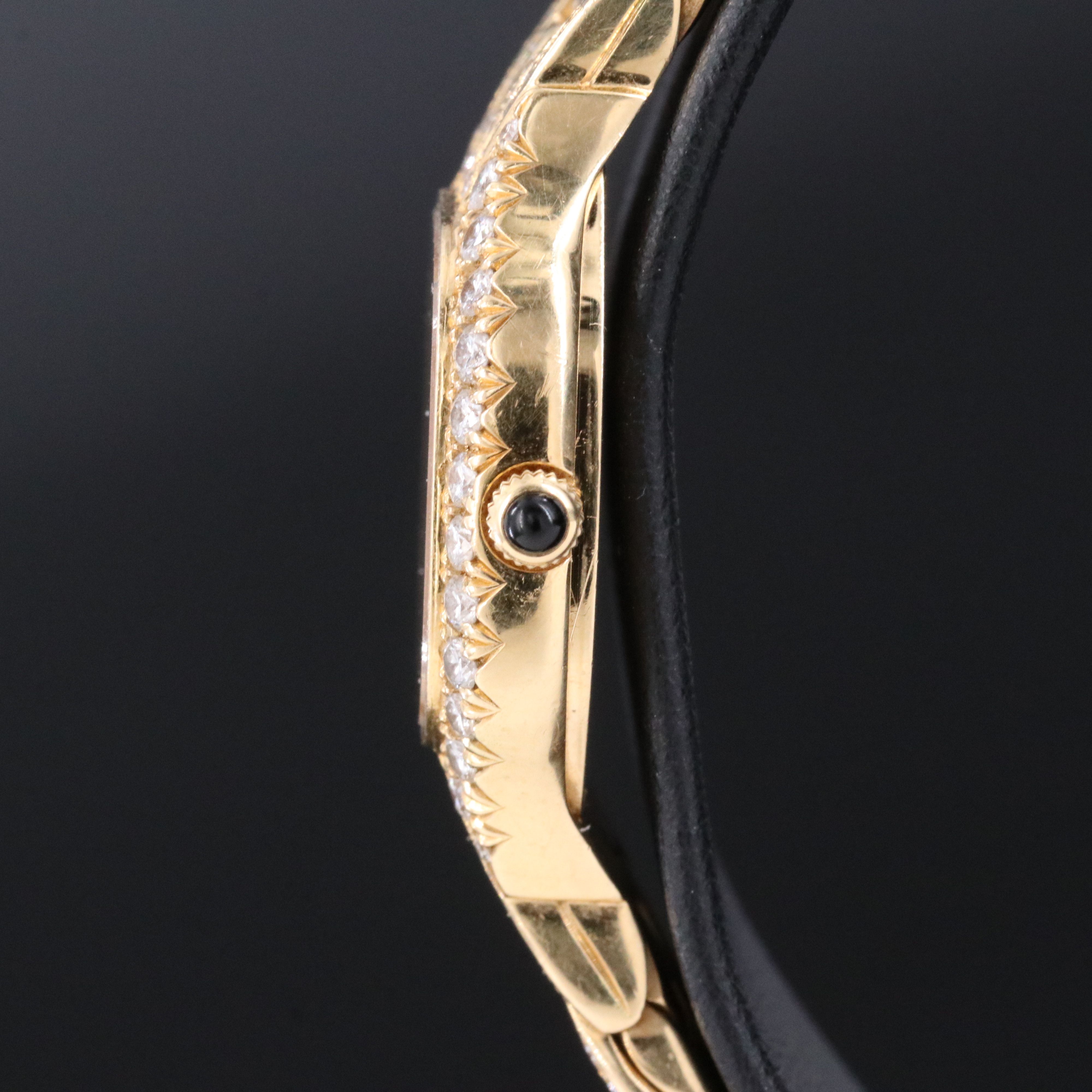 Patek Philippe "La Flamme" 18K M.O.P. Factory Diamond Dial & Band ...