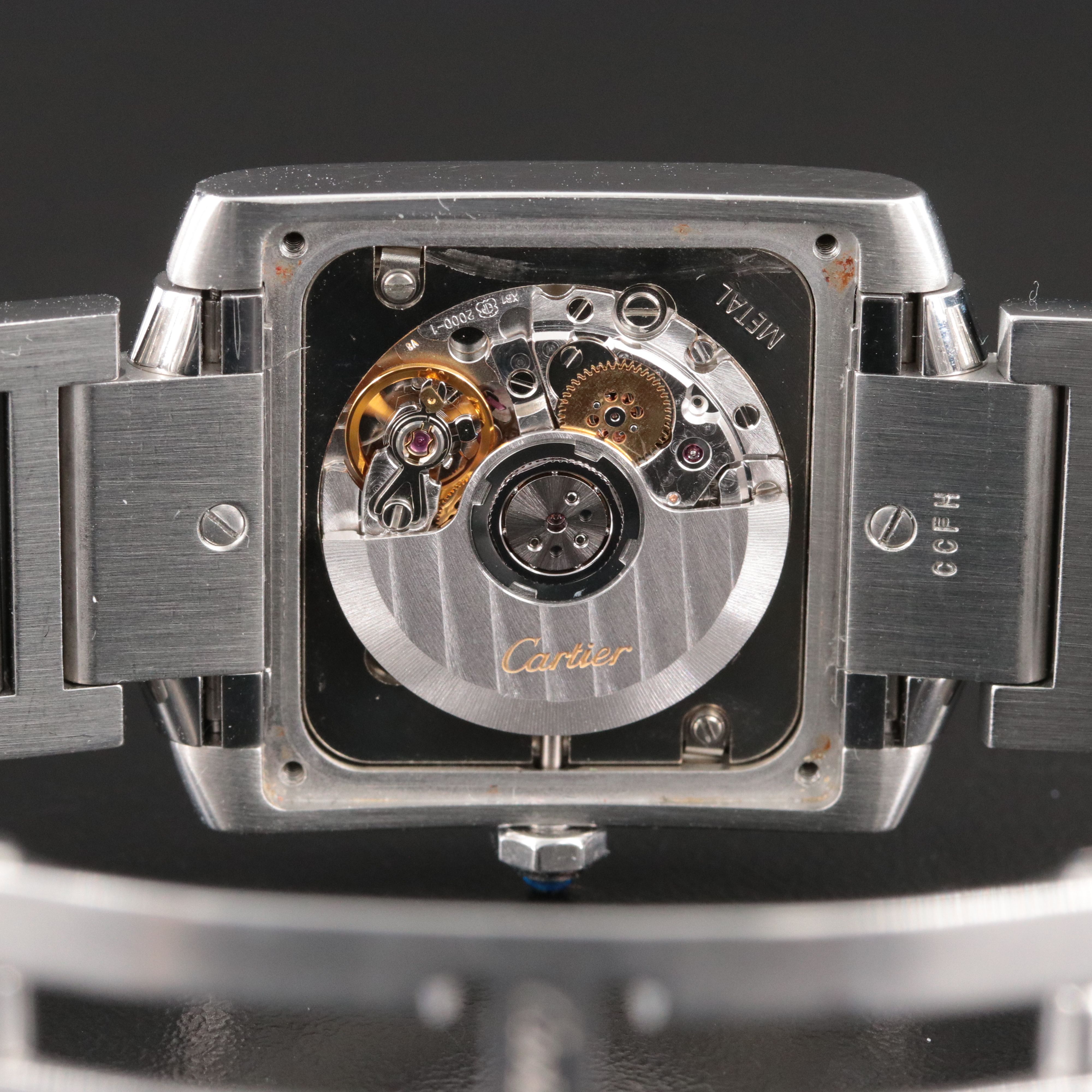 Cartier Tank Francaise White Roman Guilloche Dial 2302 Automatic Watch ...