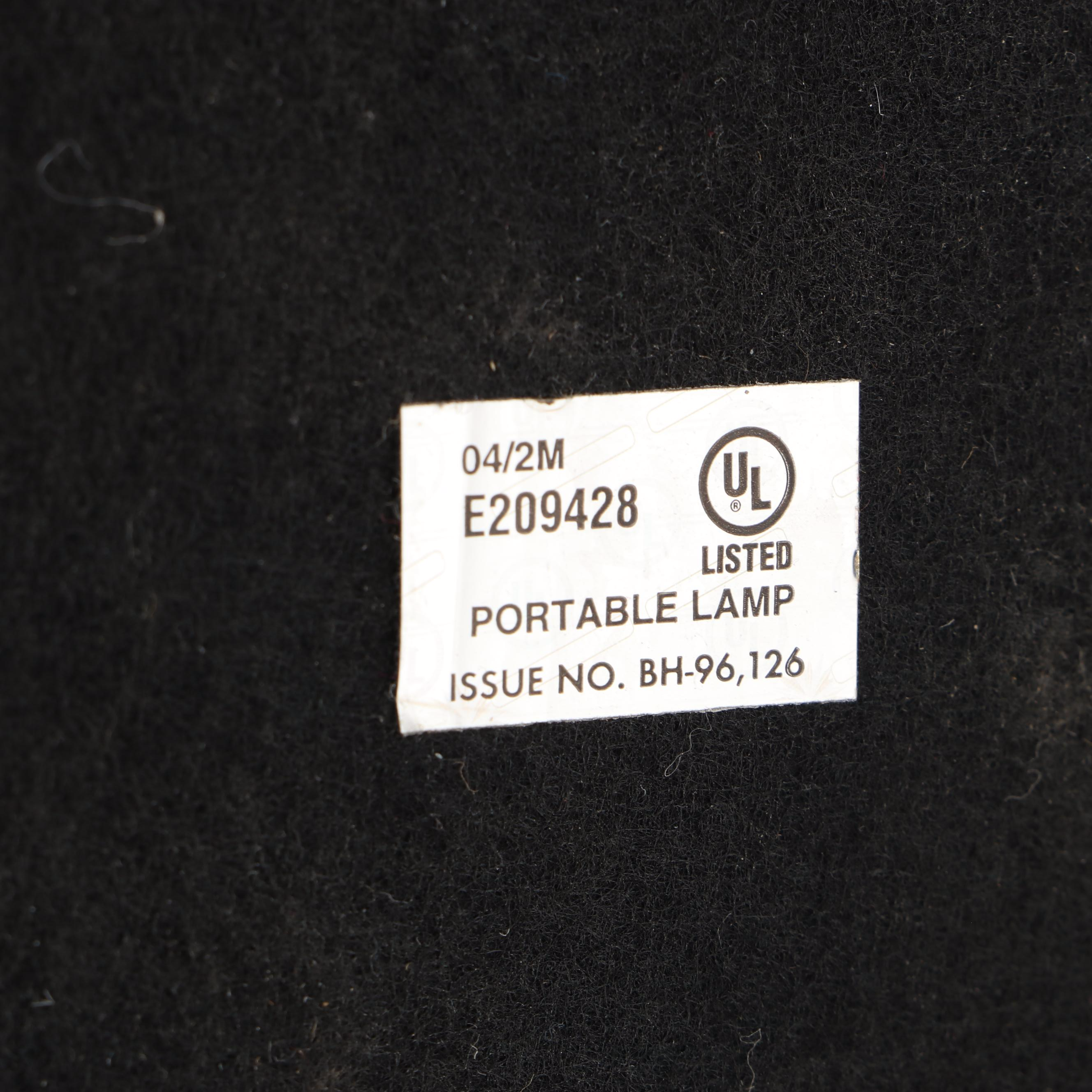 Art Nouveau Style Base Reverse Hand-Painted Glass Shade Accent Lamp | EBTH