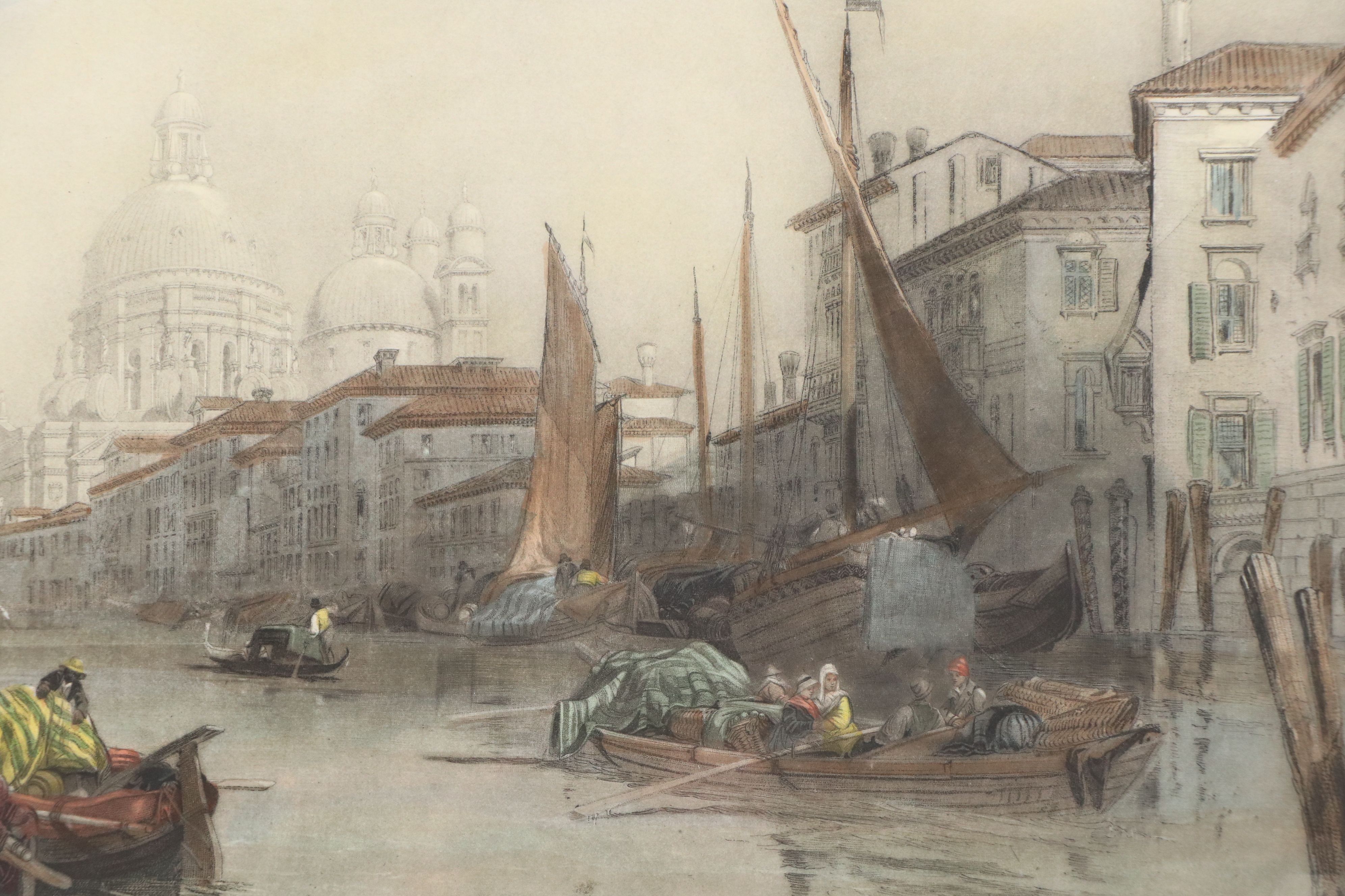 "The Grand Canal, Venice" Color Engraving After James Duffield Harding ...