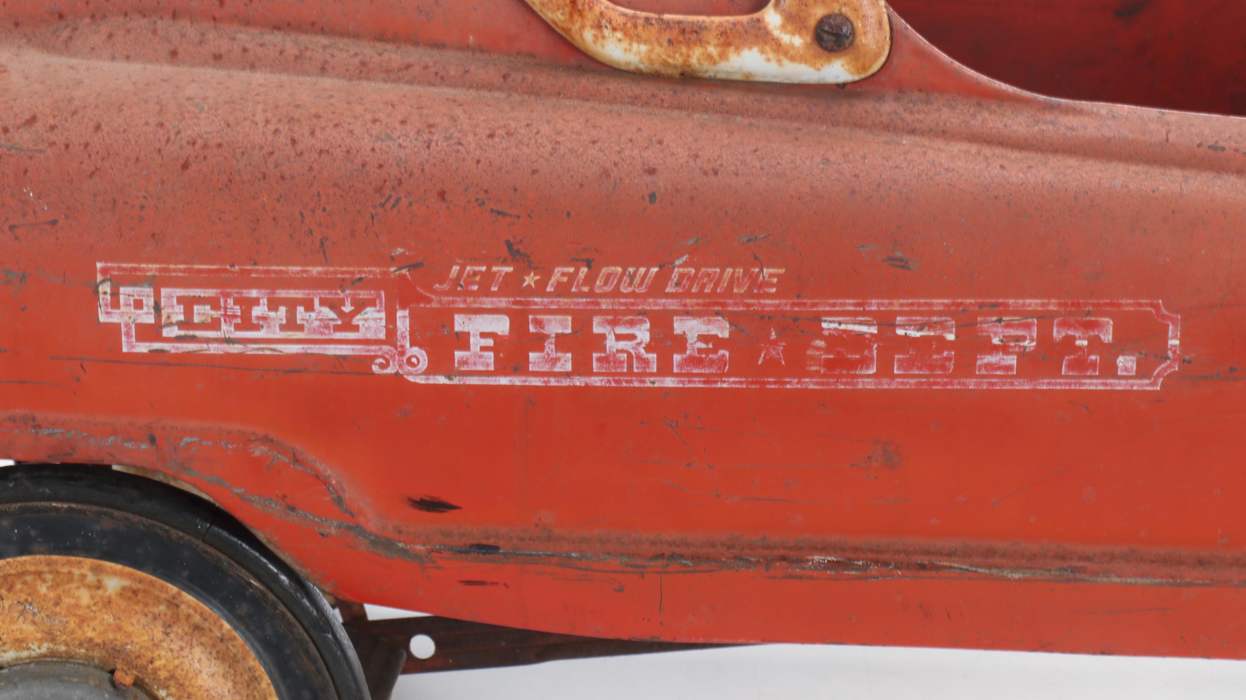 Murray Jet Flow Drive City Fire Department Pedal Car, Mid-20th Century ...