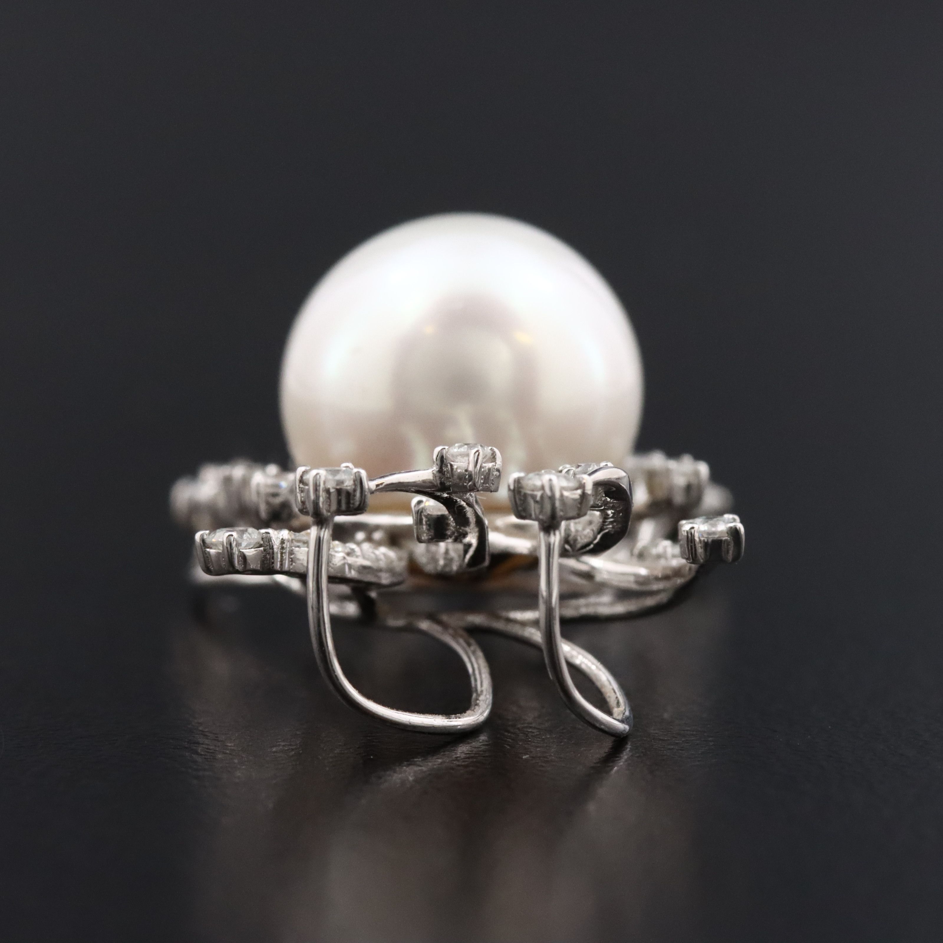 18K Pearl and Diamond Spray Pendant | EBTH