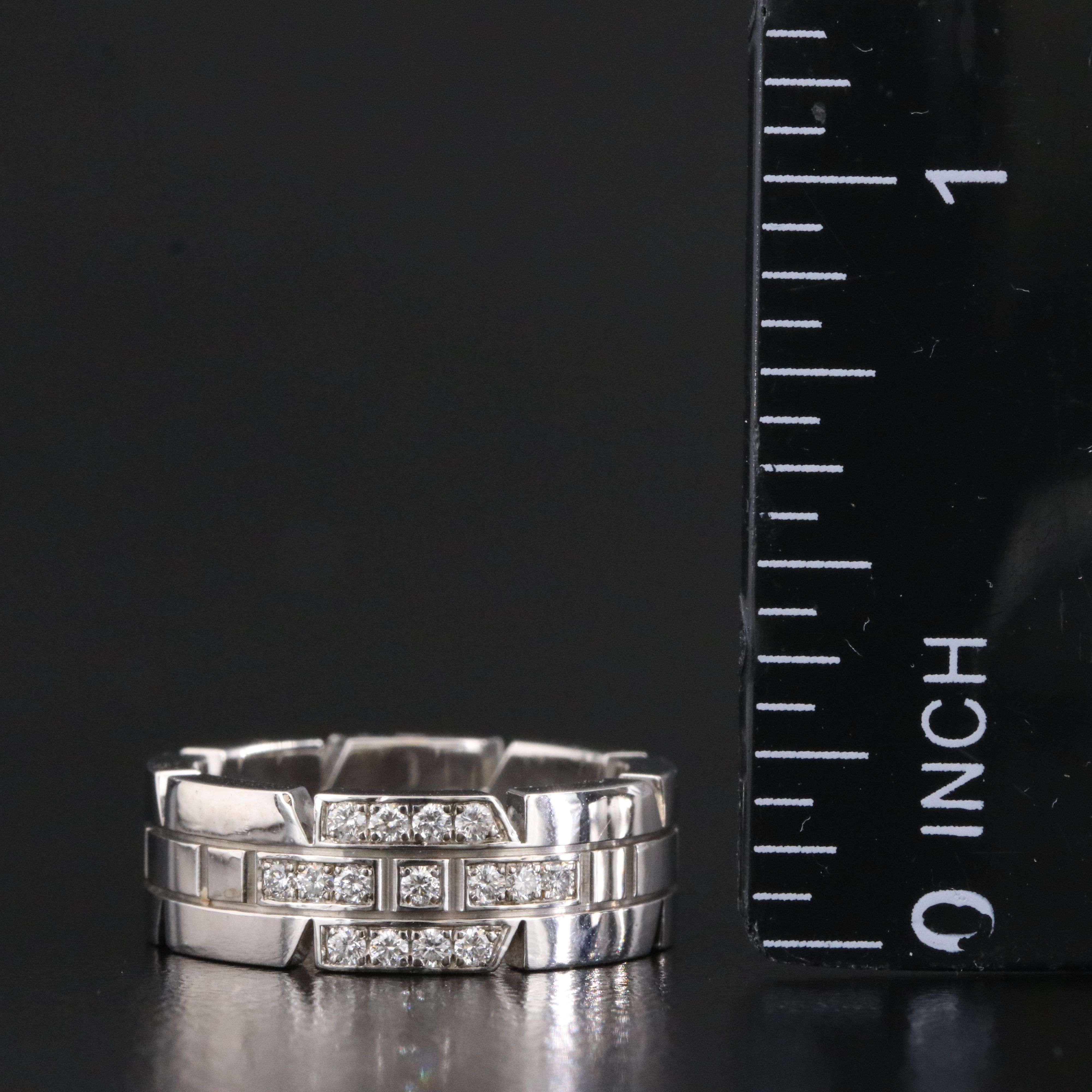 Cartier Tank Française 18K Diamond Ring | EBTH