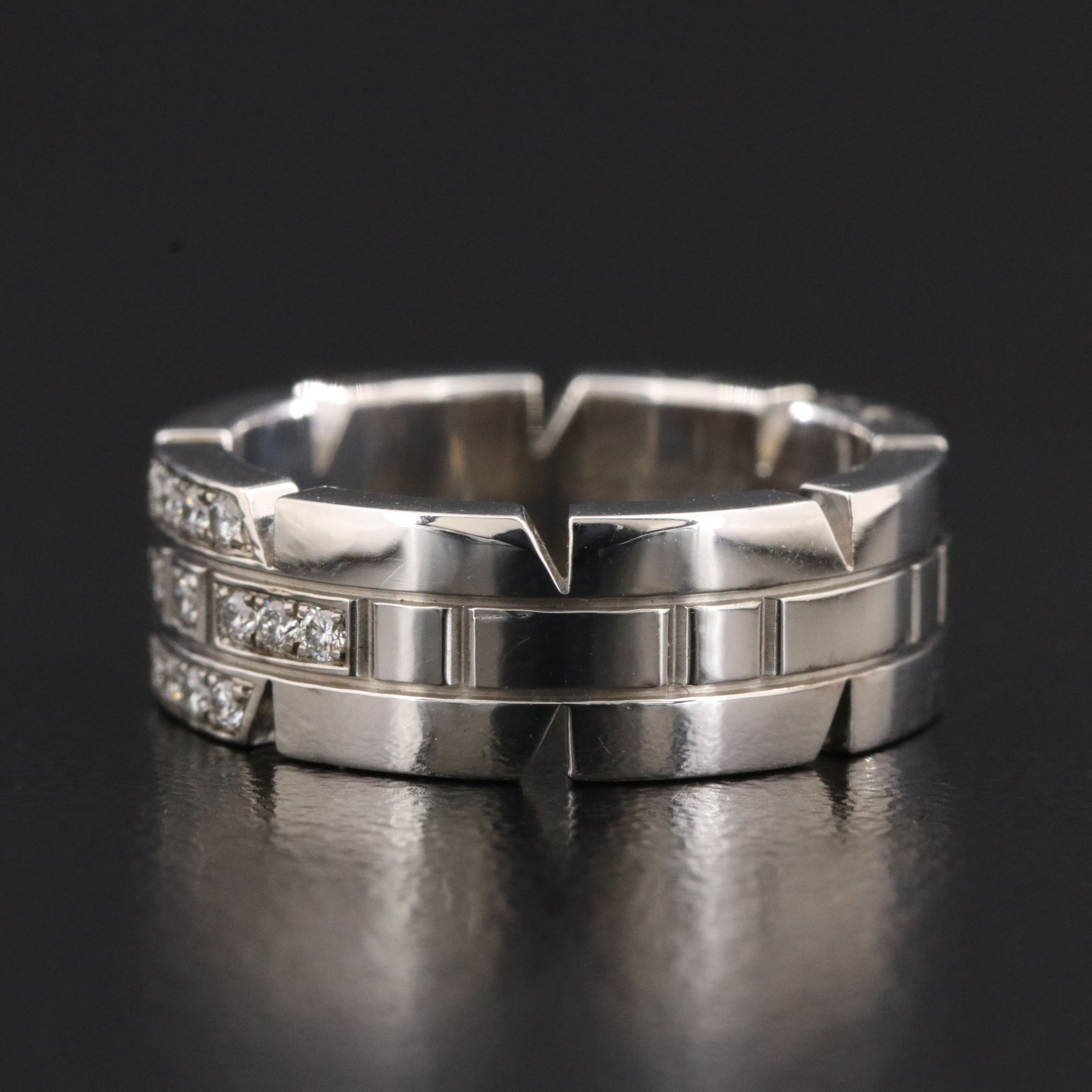 Cartier Tank Française 18K Diamond Ring | EBTH