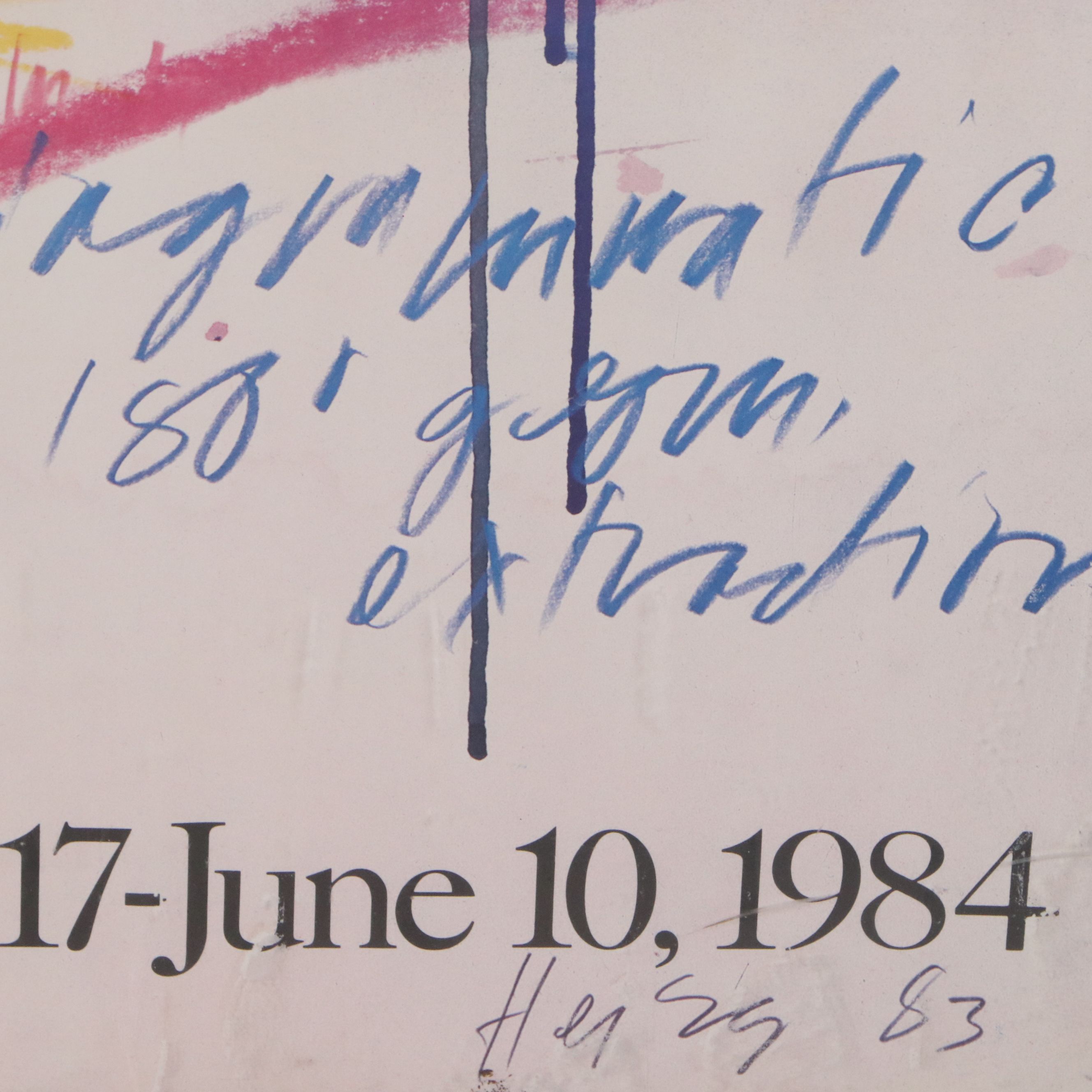 Offset Lithograph Exhibition Poster After Michael Heizer "Geometric ...