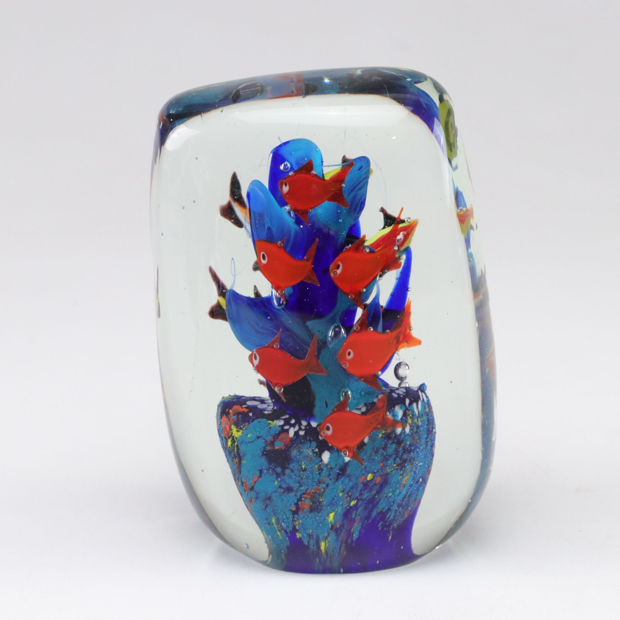 Three Art Glass Paperweights with Swimming Fish | EBTH