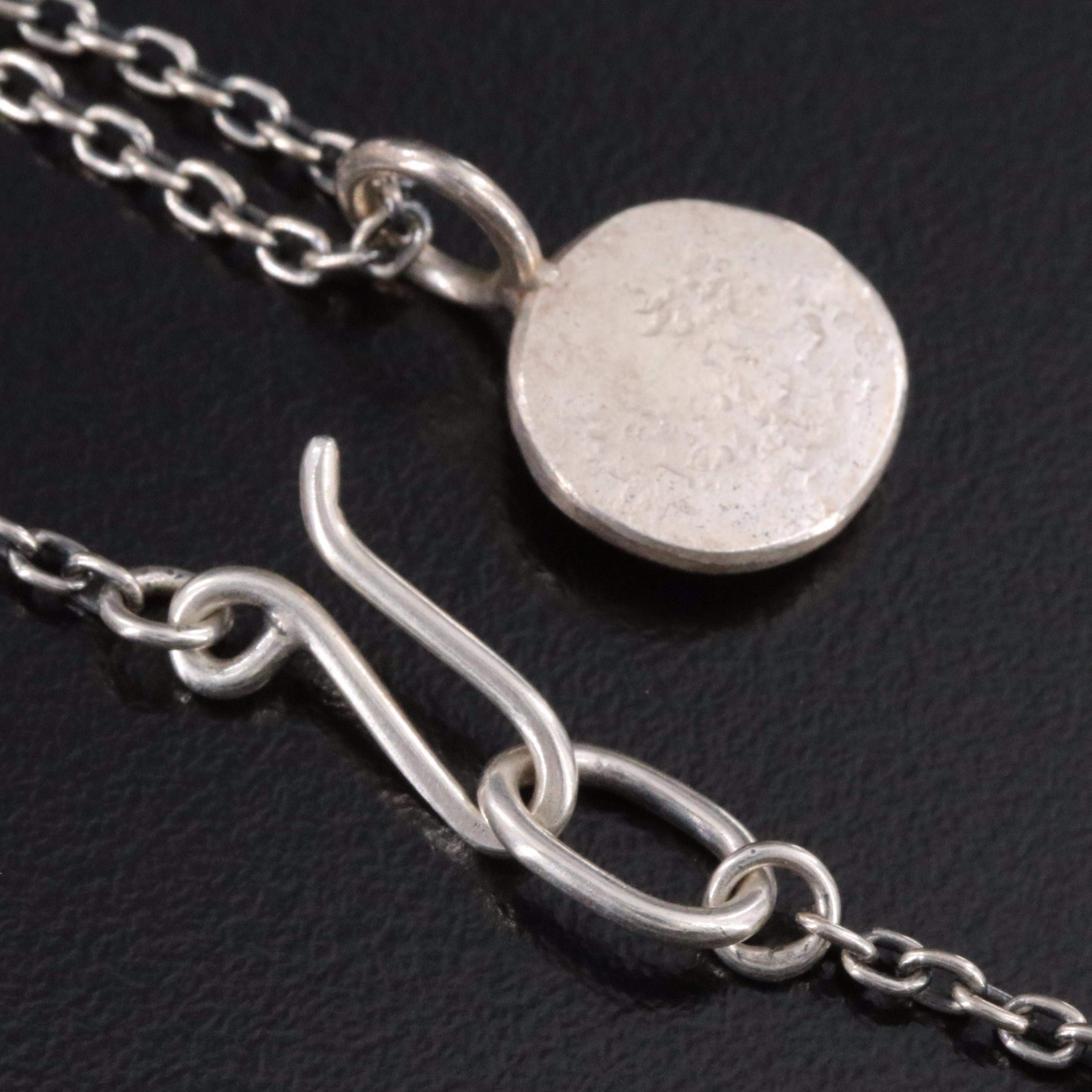 Sterling Smiley Face Pendant Necklace | EBTH