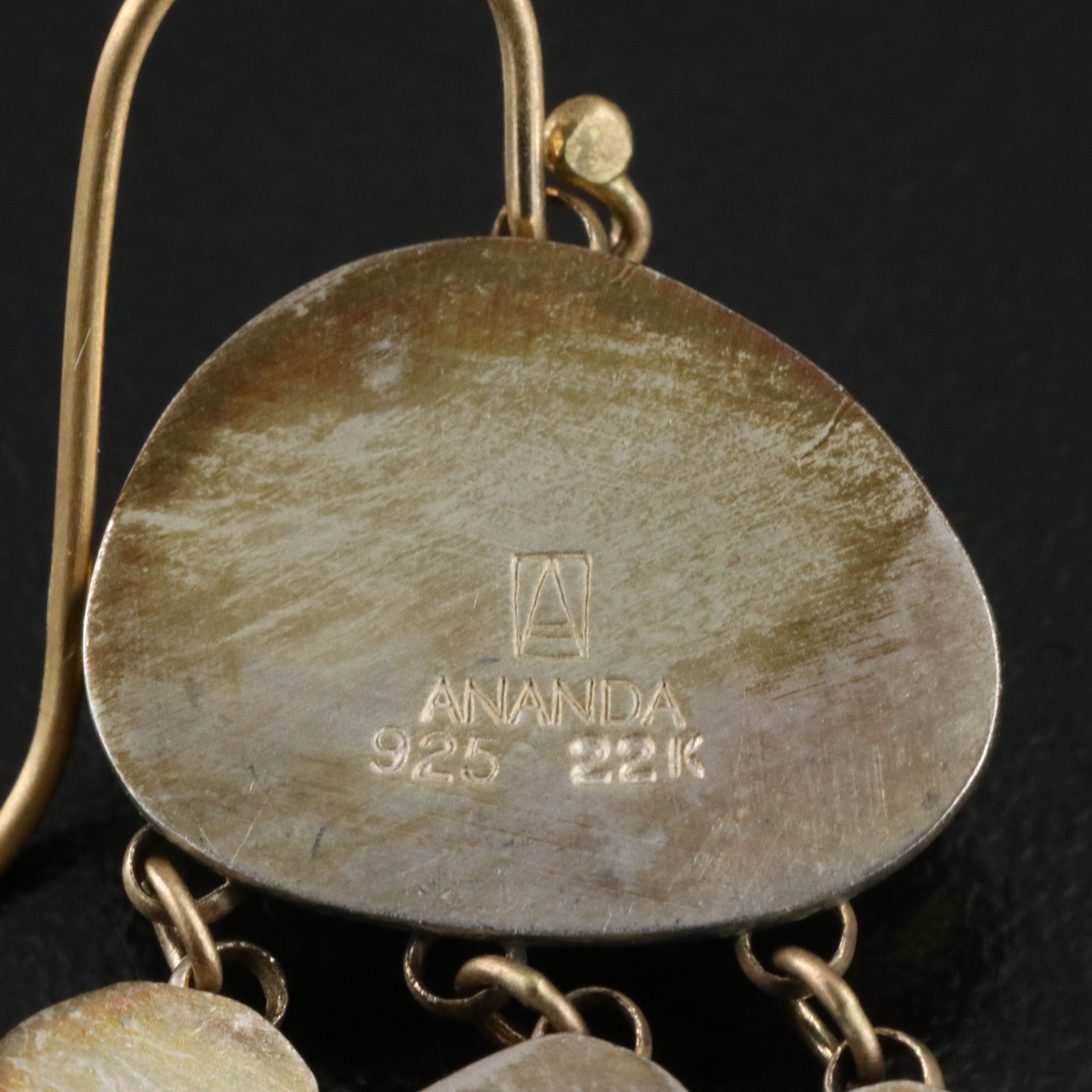 Ananda Khalsa Sterling Aquamarine and Sapphire Dappled Sky Earrings | EBTH