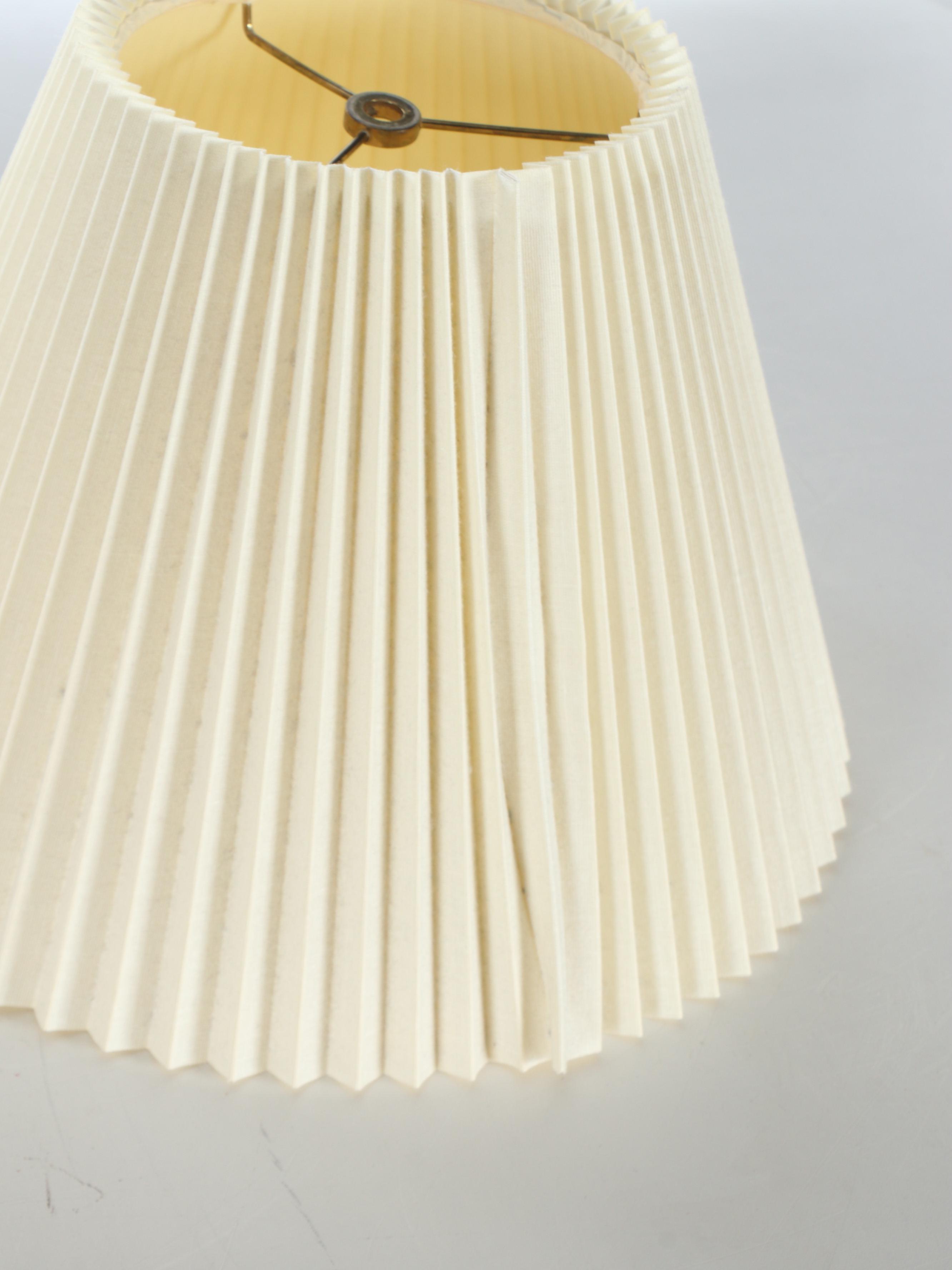 Stiffel Brass Swing Arm Table Lamps with Concertina Pleated Shades ...