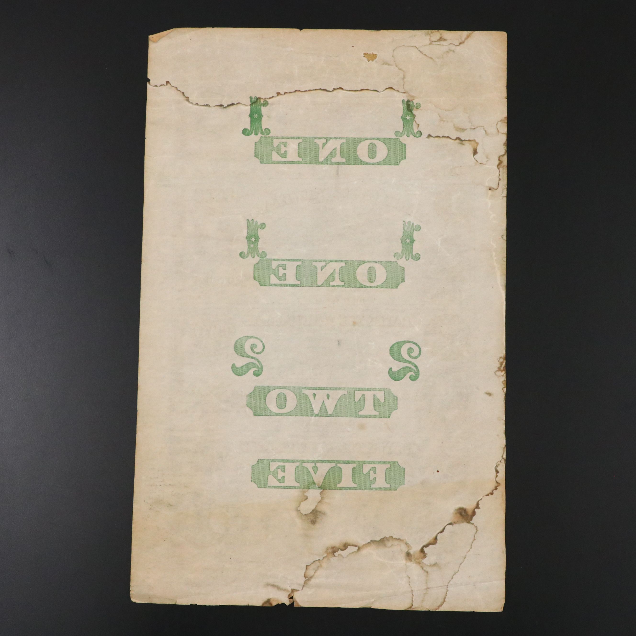 Uncut Sheet of Four Bank of New England Obsolete Banknotes, Connecticut ...