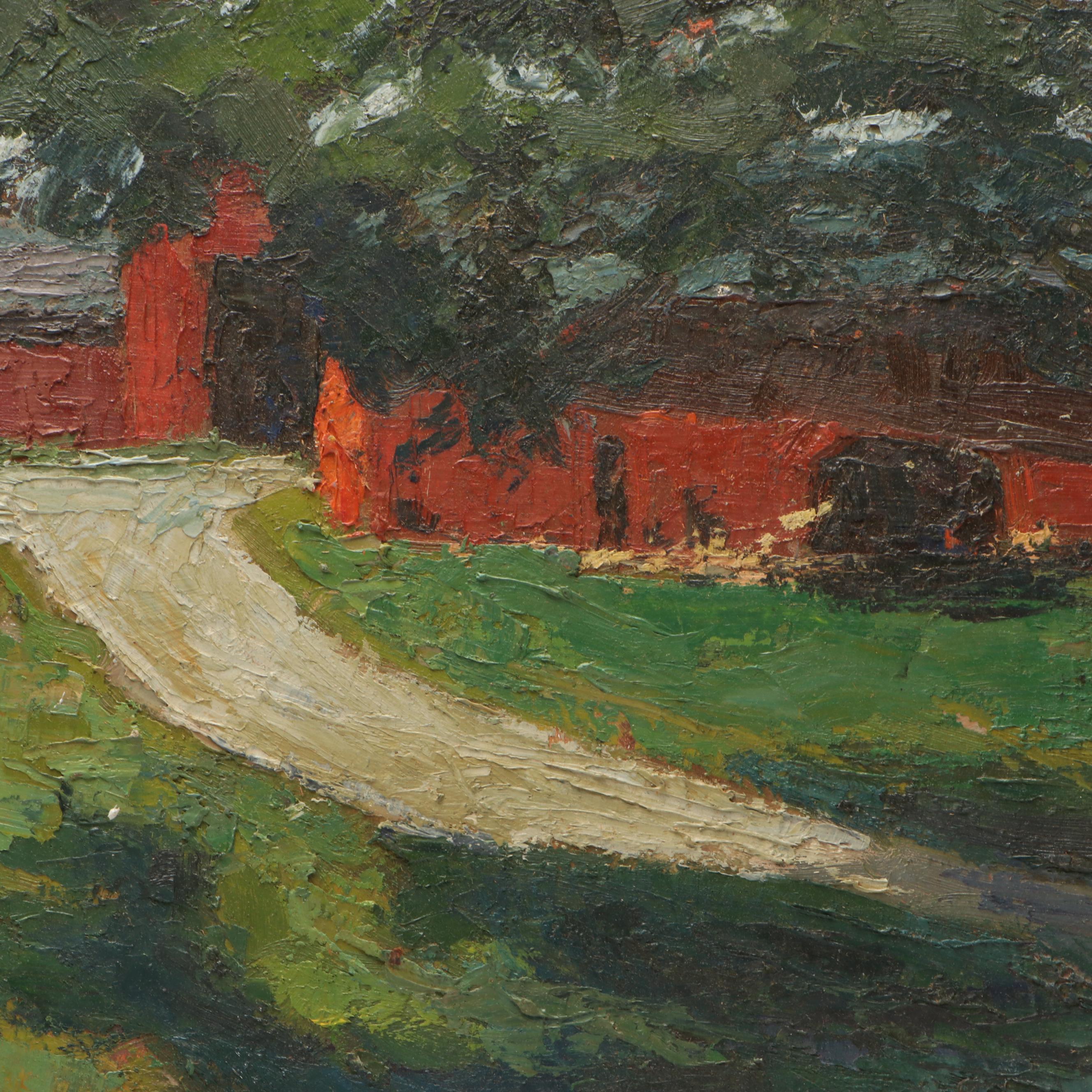 Susan Grisell Rural New England Landscape Oil Painting | EBTH