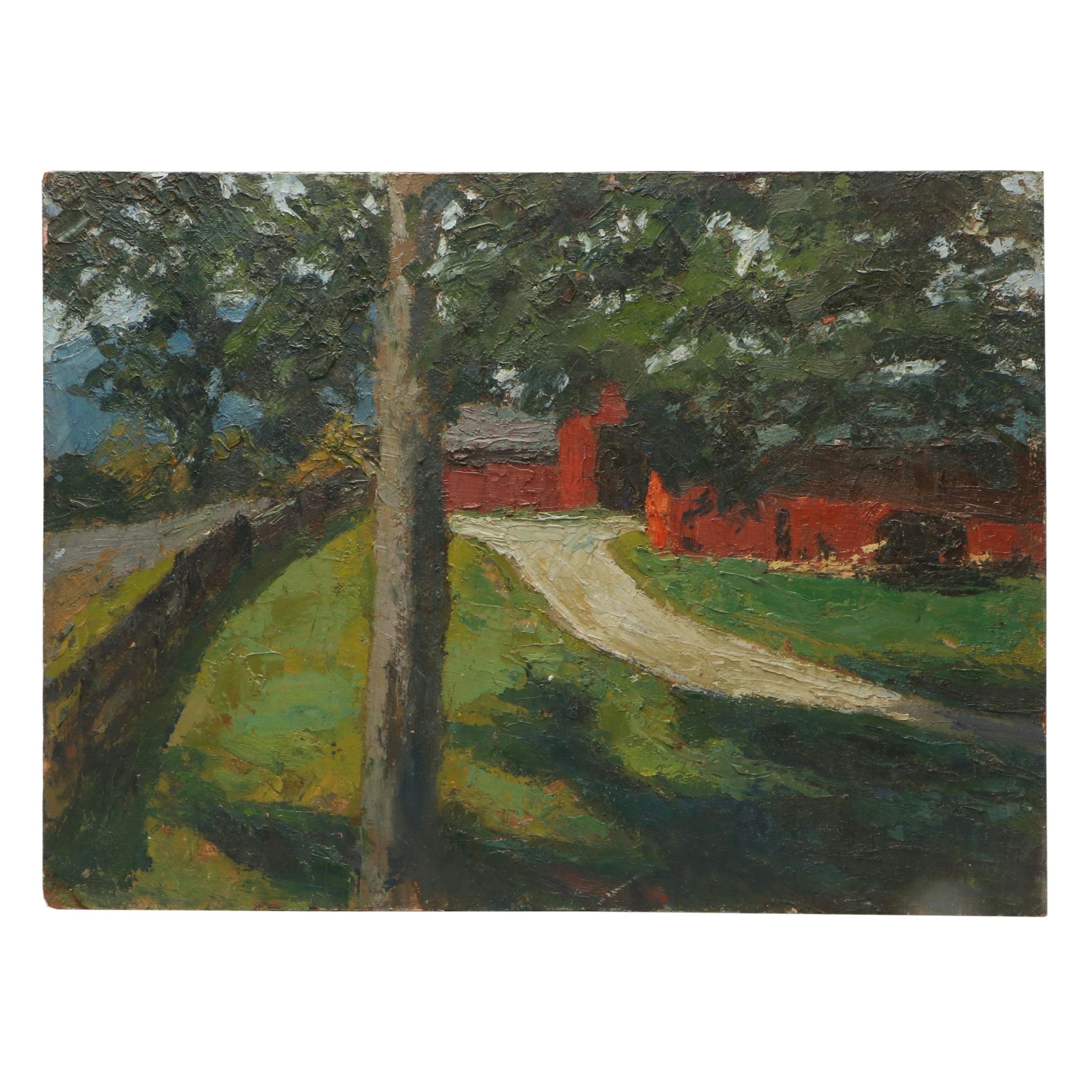 Susan Grisell Rural New England Landscape Oil Painting | EBTH