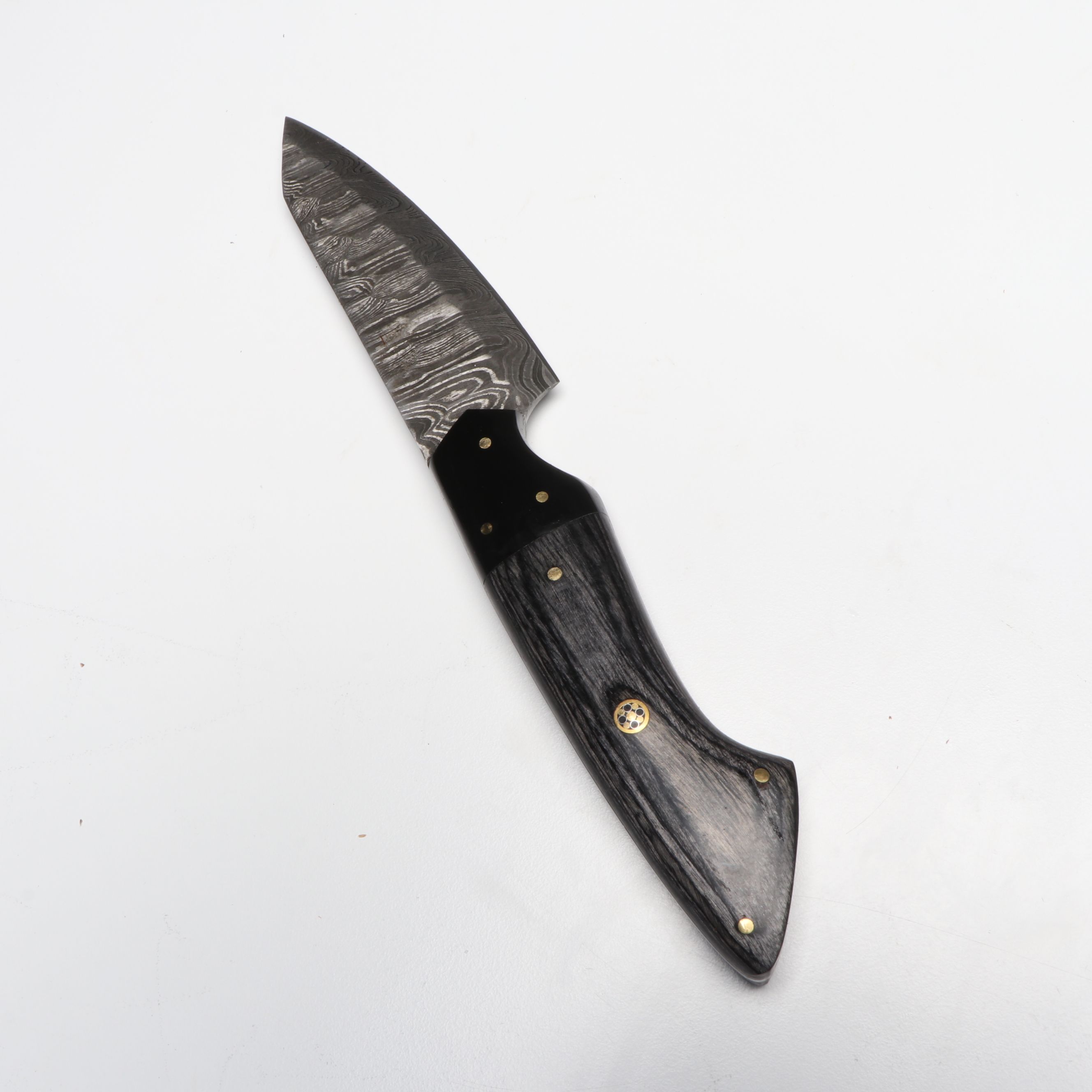 Damascus Steel and Resin Handled Chef's Knife Set in Leather Roll | EBTH