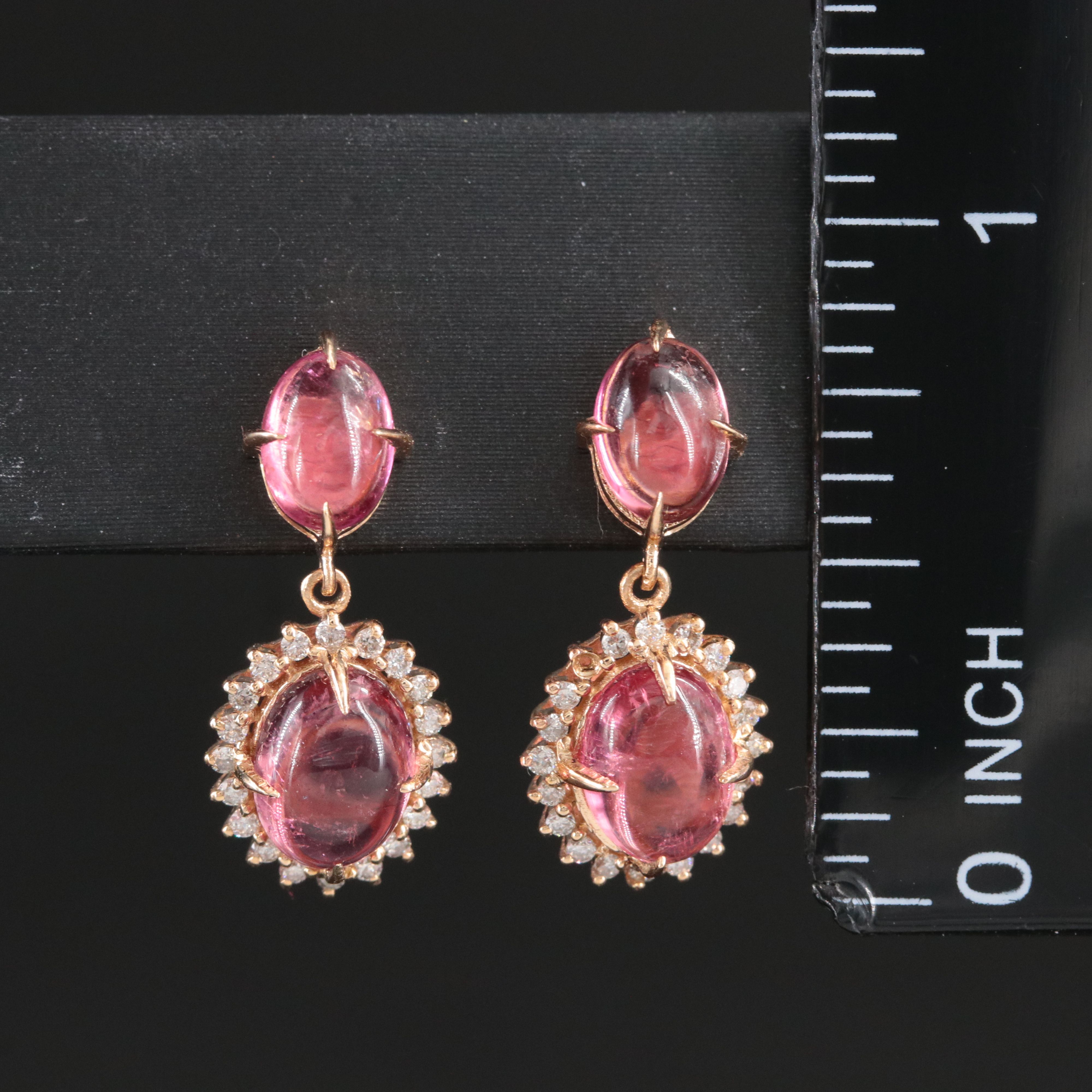 14K Tourmaline and Diamond Earrings | EBTH