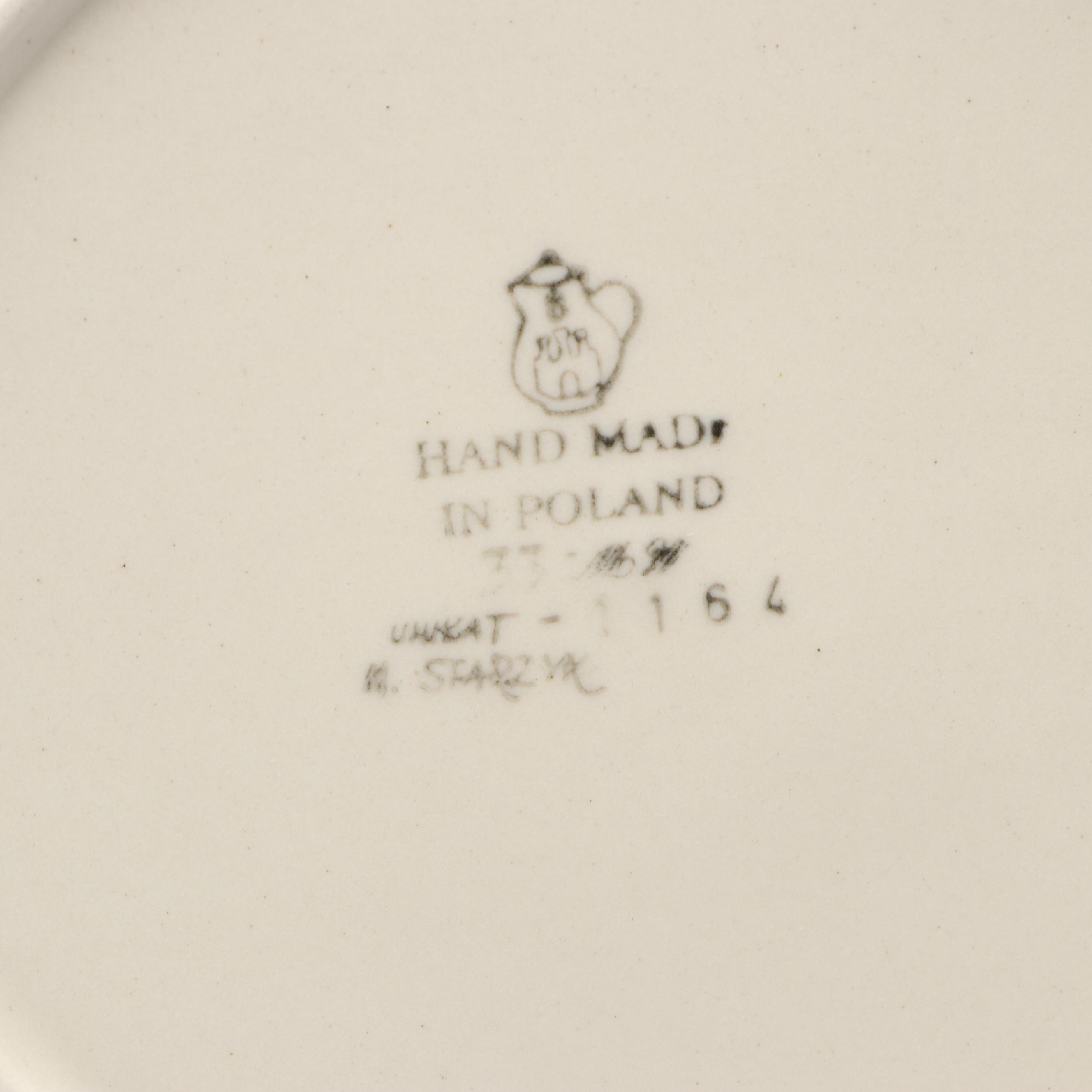 Unikat Bolesławiec Polish Ceramic Dinner Plates and Salad Plates | EBTH