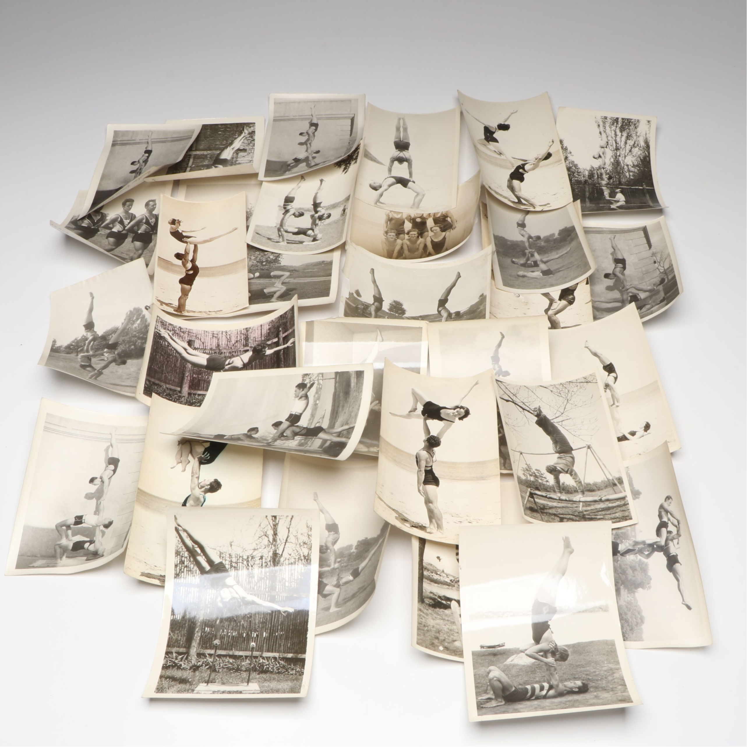 Silver Gelatin and Platinum Print Photographs of Acrobat Team, 1930s | EBTH