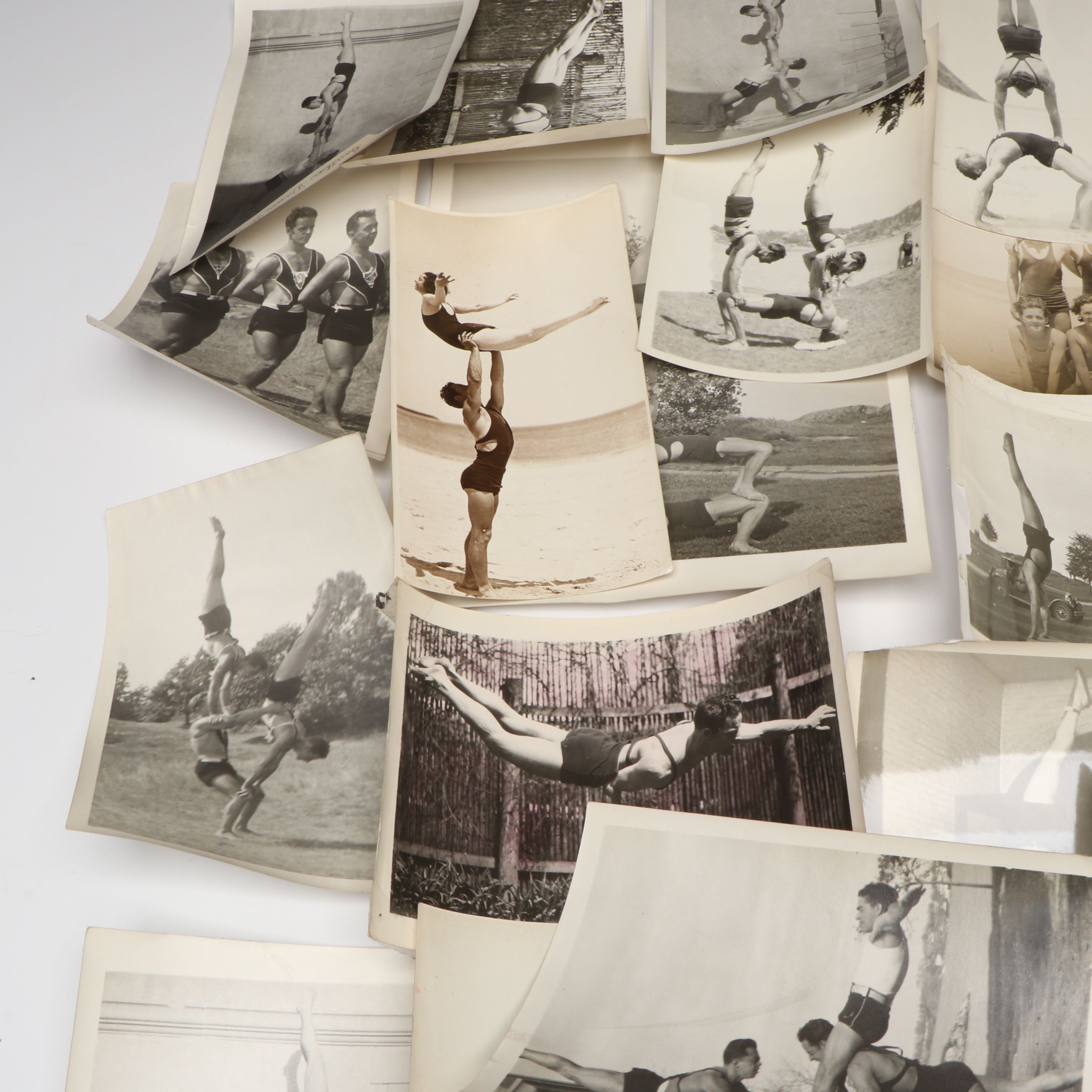 Silver Gelatin and Platinum Print Photographs of Acrobat Team, 1930s | EBTH