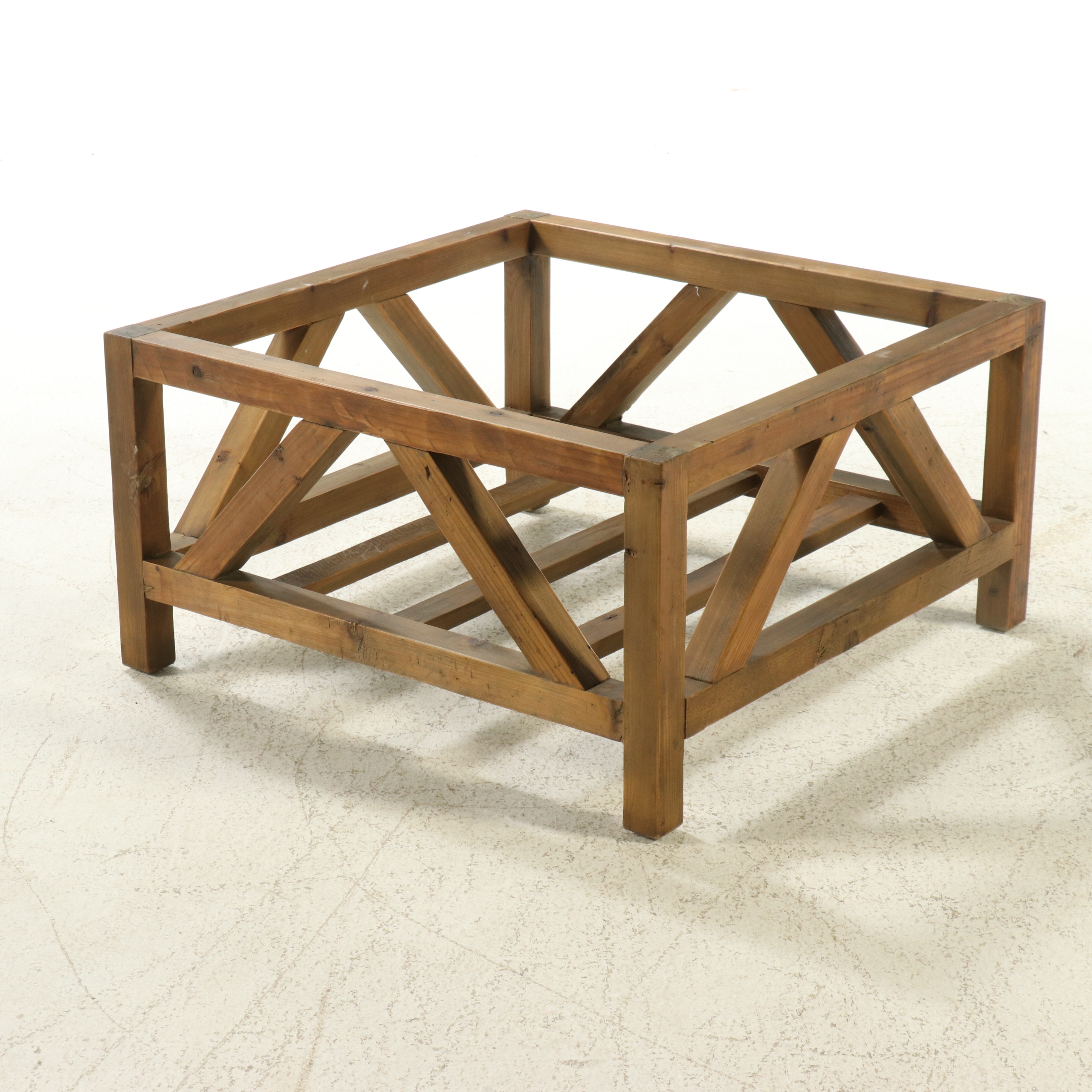 Arhaus Furniture Recycled Wood Square Coffee Table Base | EBTH
