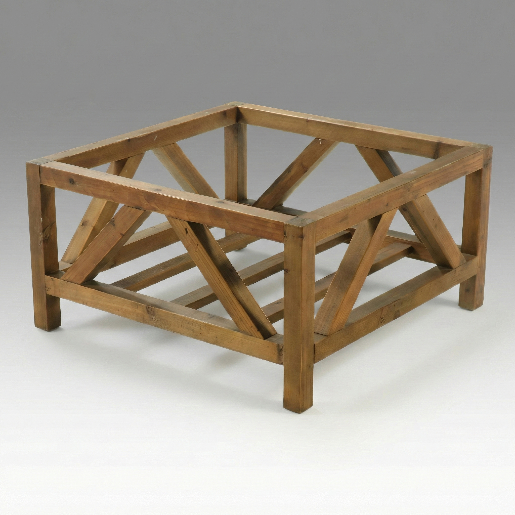 Arhaus Furniture Recycled Wood Square Coffee Table Base | EBTH