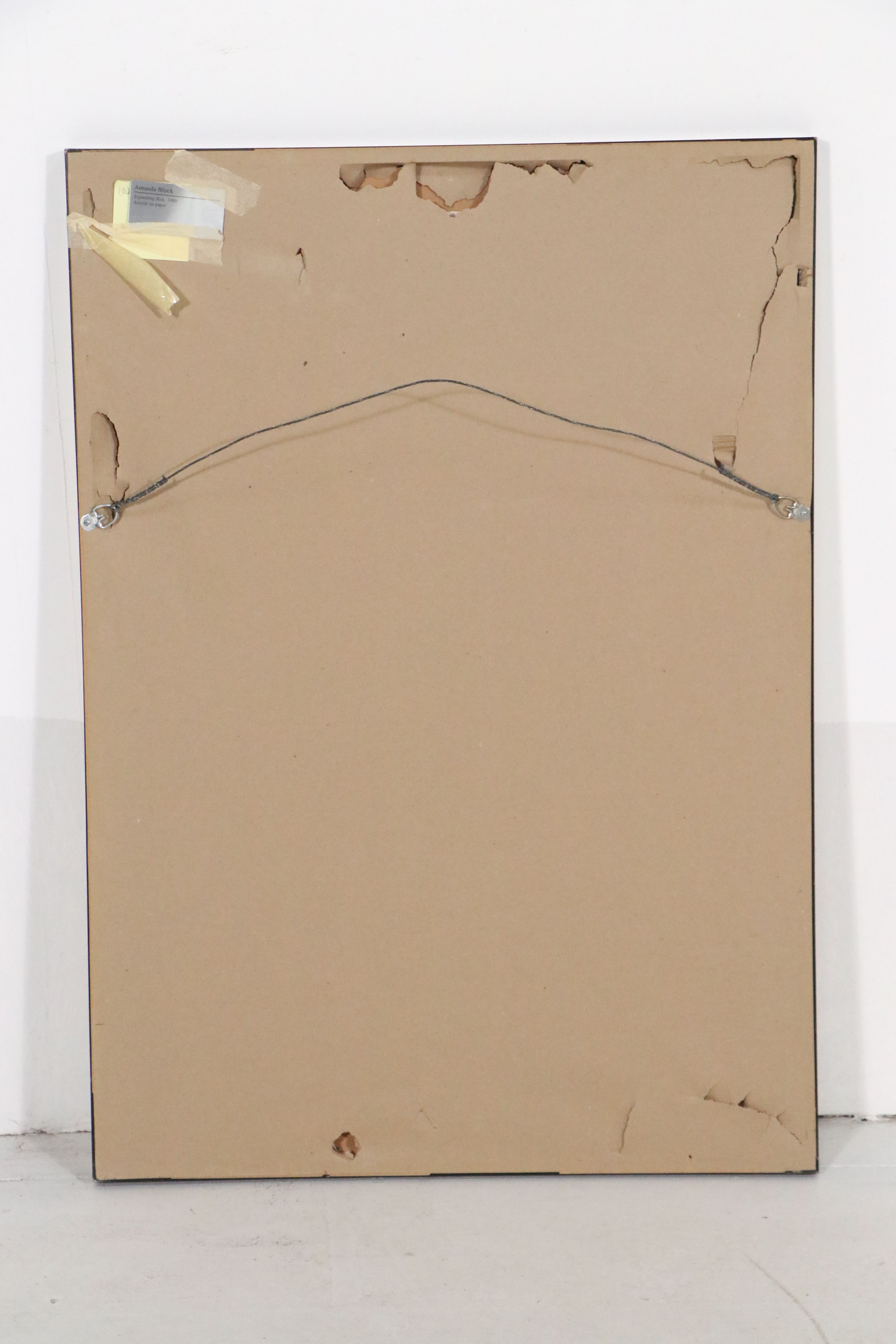 Amanda Block Abstract Acrylic Painting "Expanding Red," 1980 | EBTH