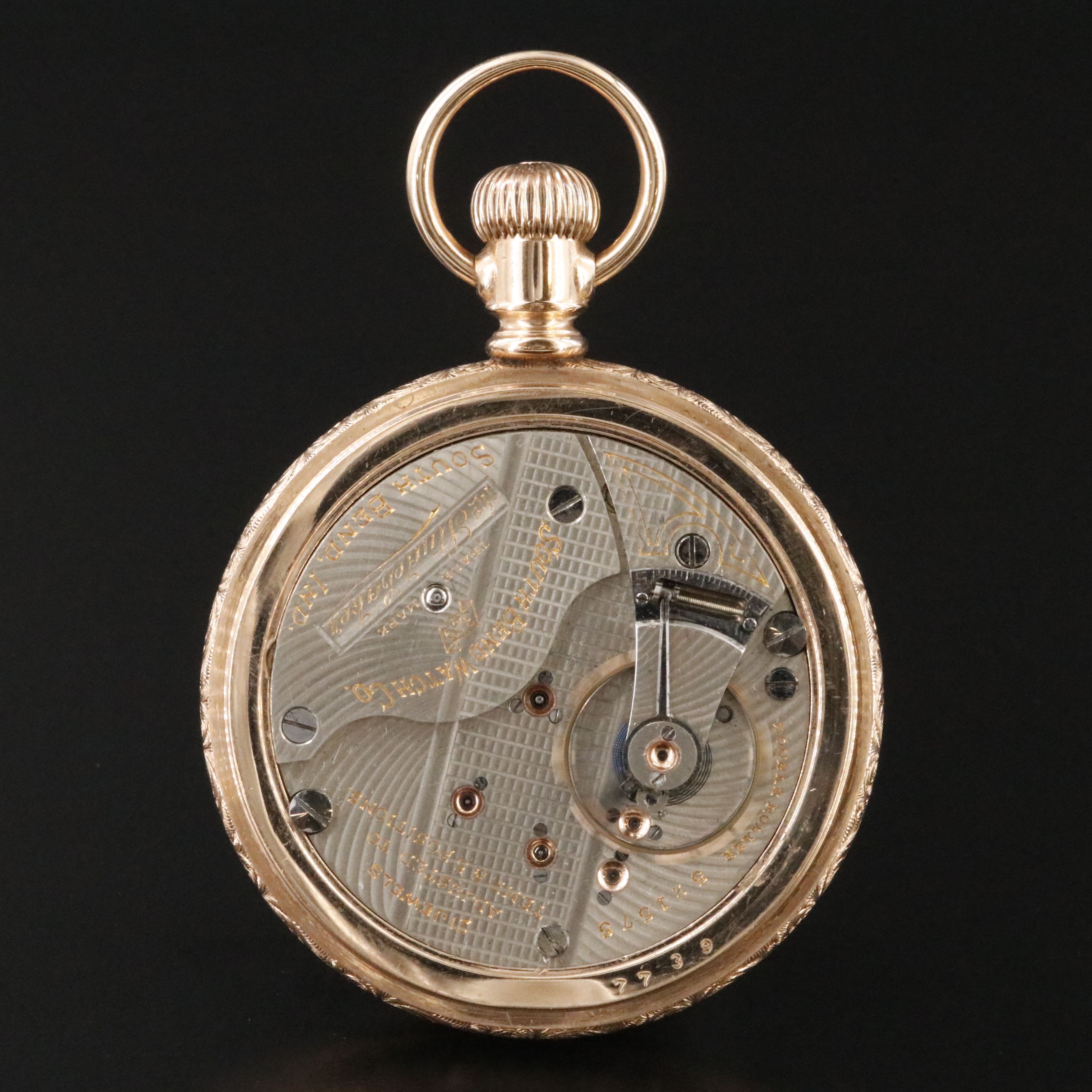 South Bend The Studebaker Ornate Gold Filled Pocket Watch | EBTH