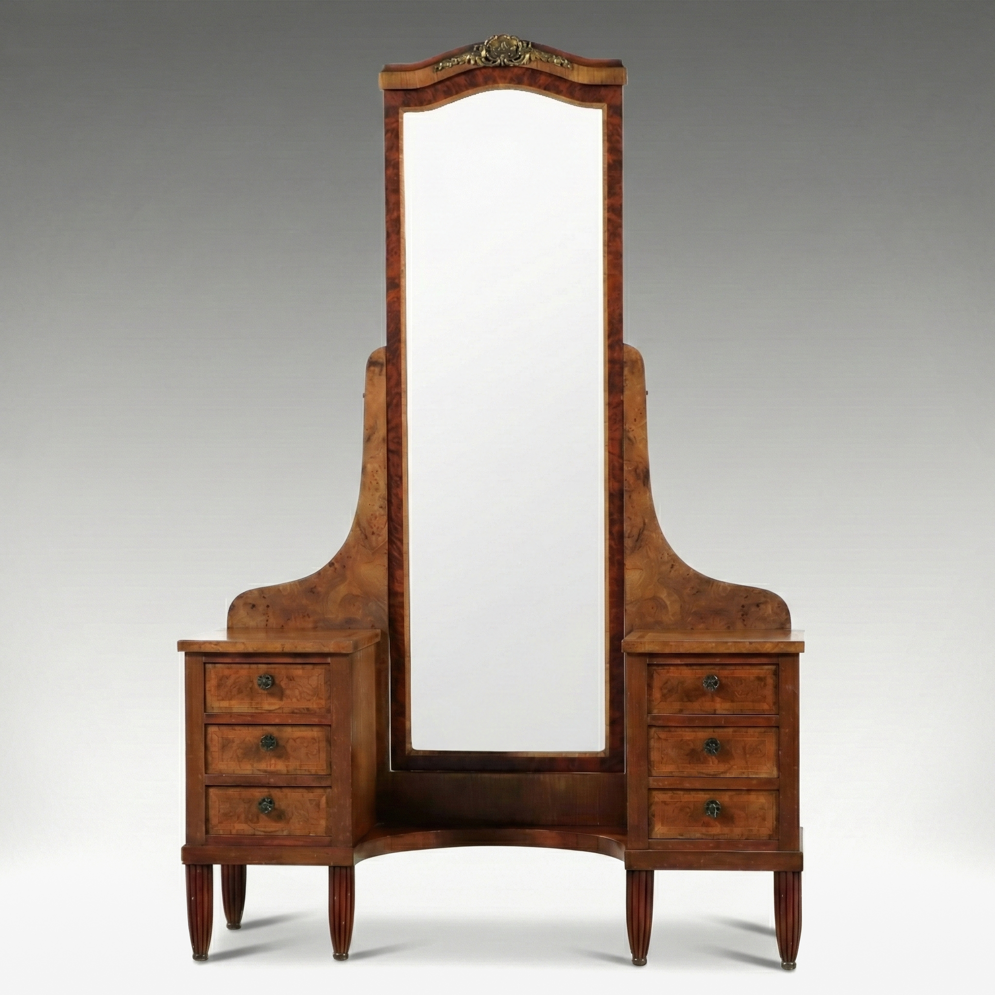 Louis Philippe Style Burl Wood Psyché Vanity, 19th Century | EBTH
