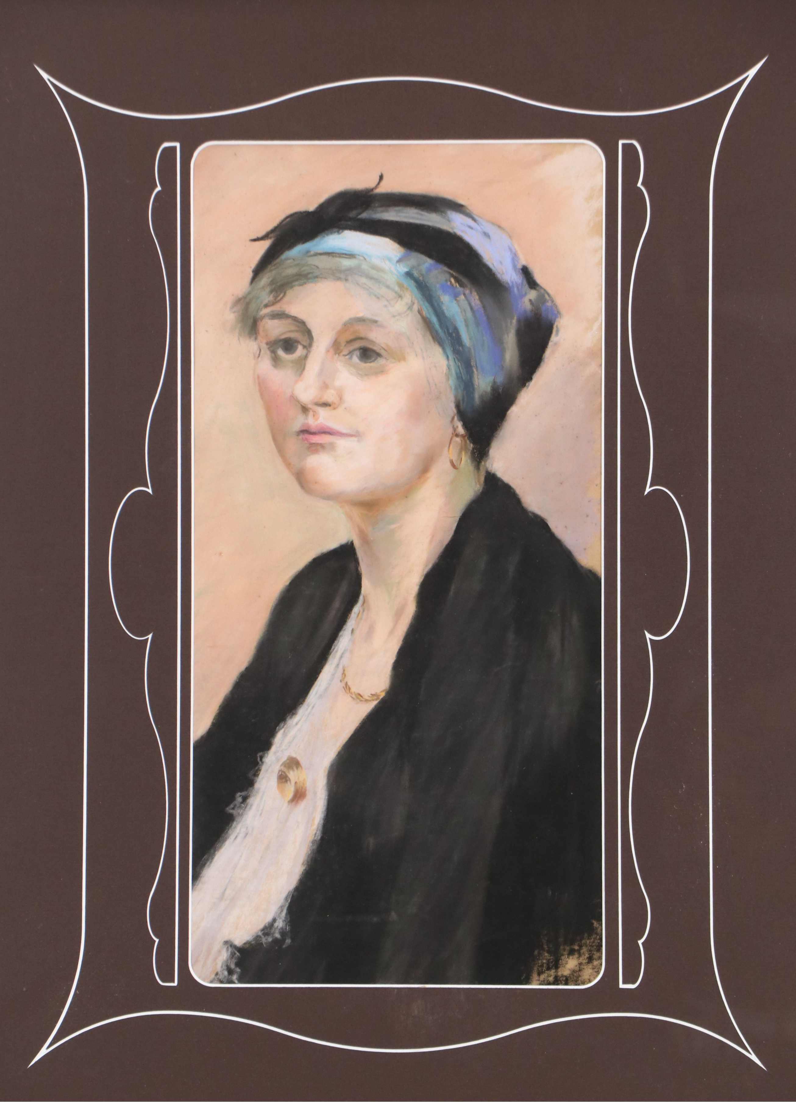 Alza Stratton Pastel Self-Portrait, 20th Century | EBTH