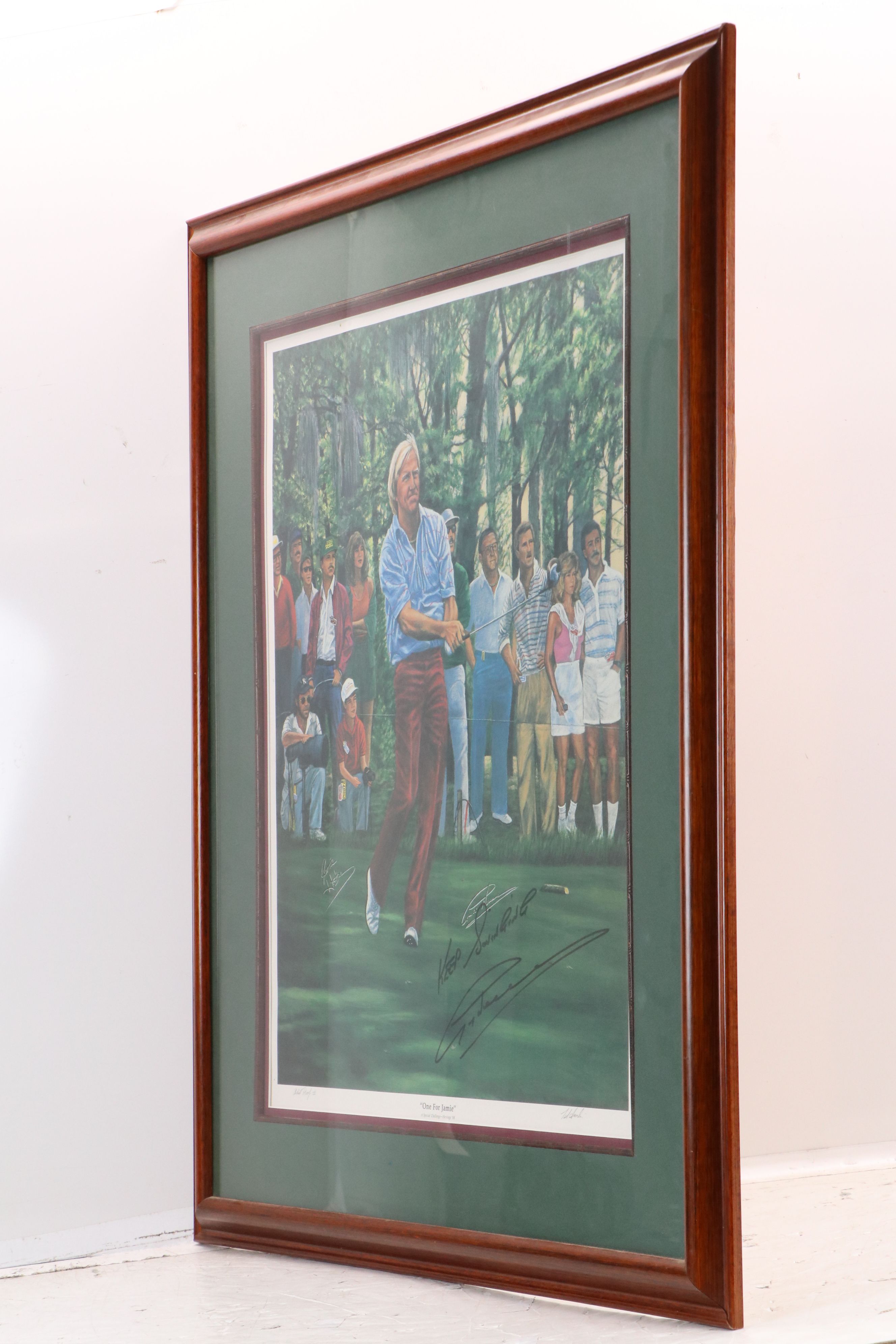 Ted Hamlin Offset Lithograph Signed by Greg Norman "One for Jamie ...