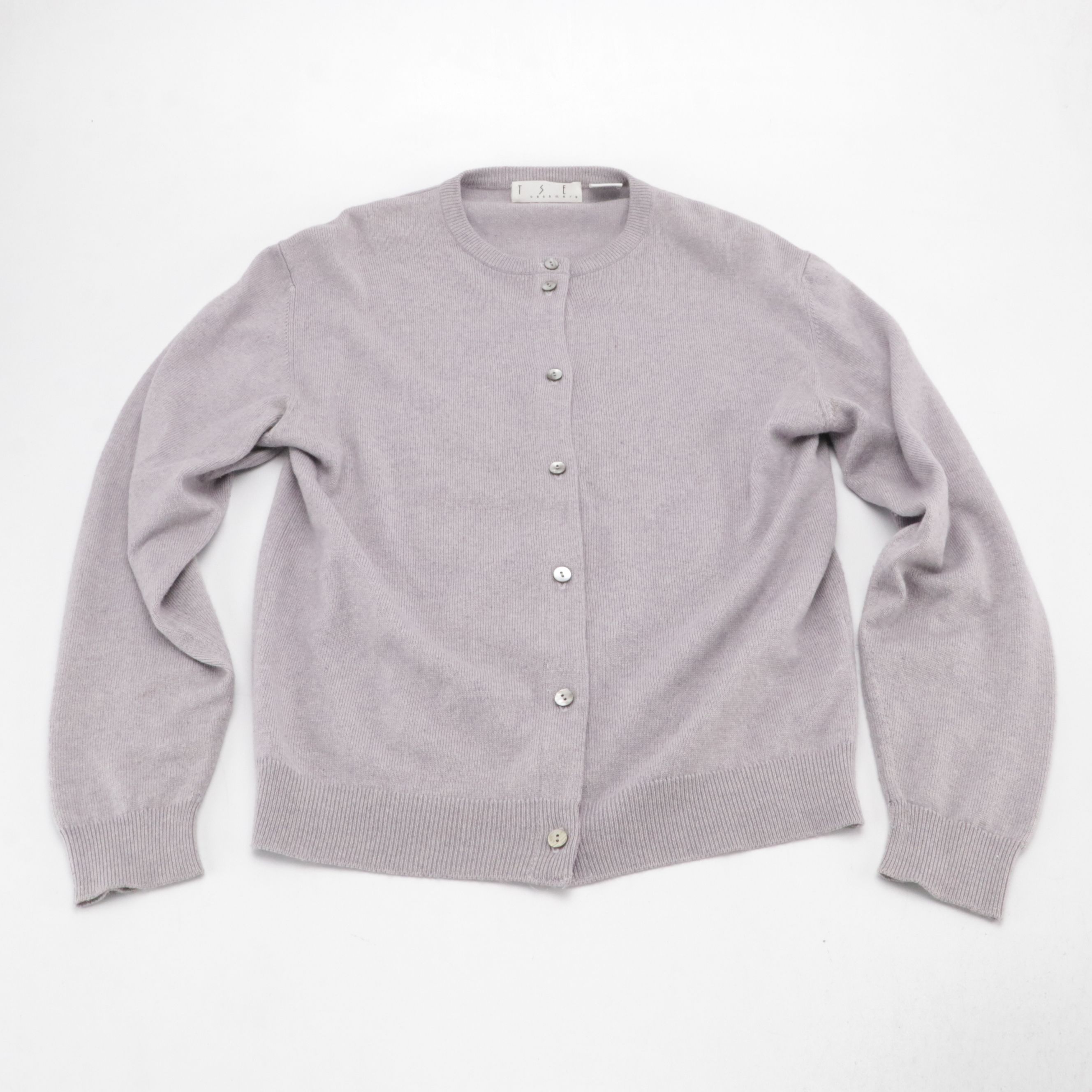 TSE Silk and Cashmere Cardigan Sweater with BCBG Max Azria Long Sleeve ...