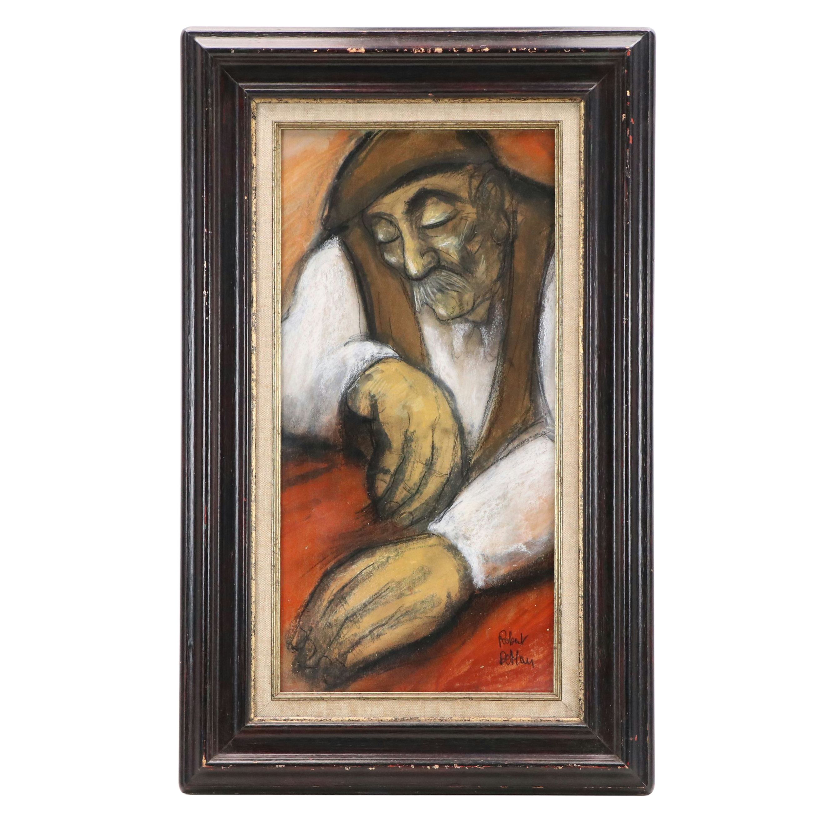 Robert DeMan Pastel Drawing of Man | EBTH