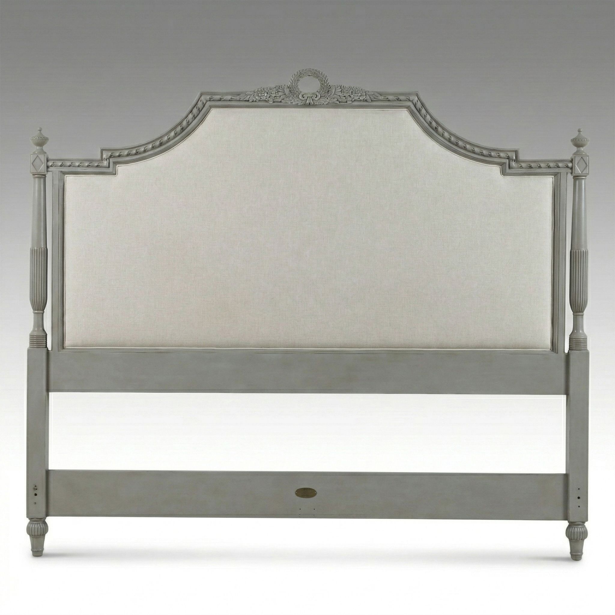 Frontgate Louis XVI Style Carved Wood and Upholstered King Headboard | EBTH