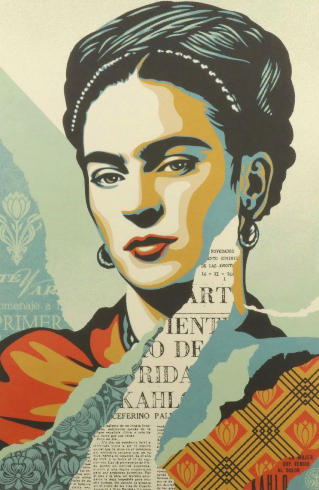 Shepard Fairey Offset Lithograph "The Woman Who Defeated Pain (Frida ...