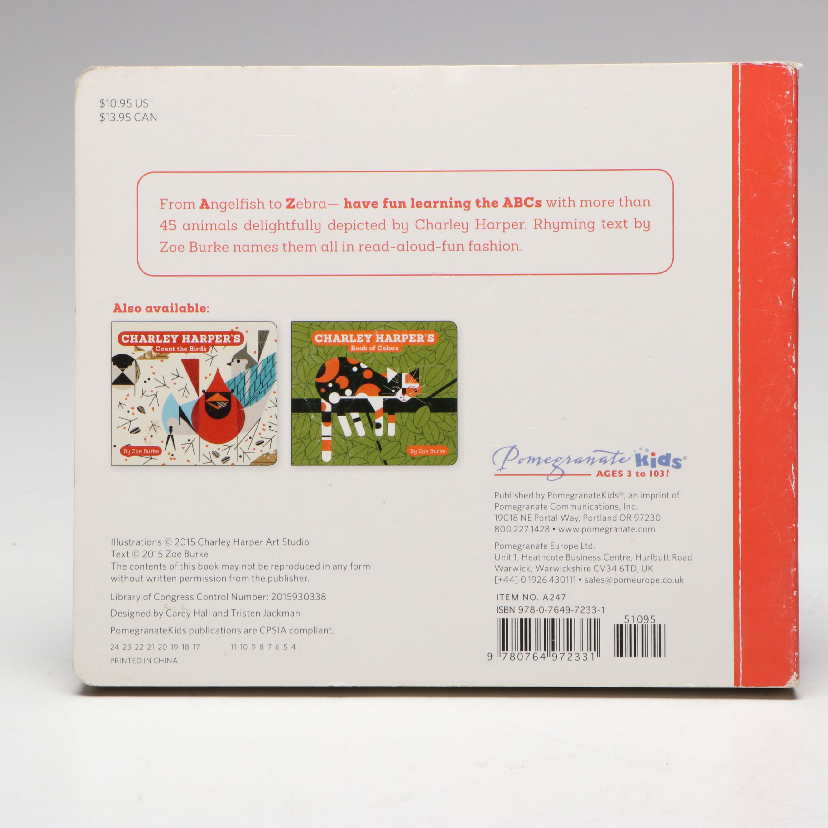 Fourth Printing "Charley Harper's Animal Alphabet" by Zoe Burke, 2017 ...