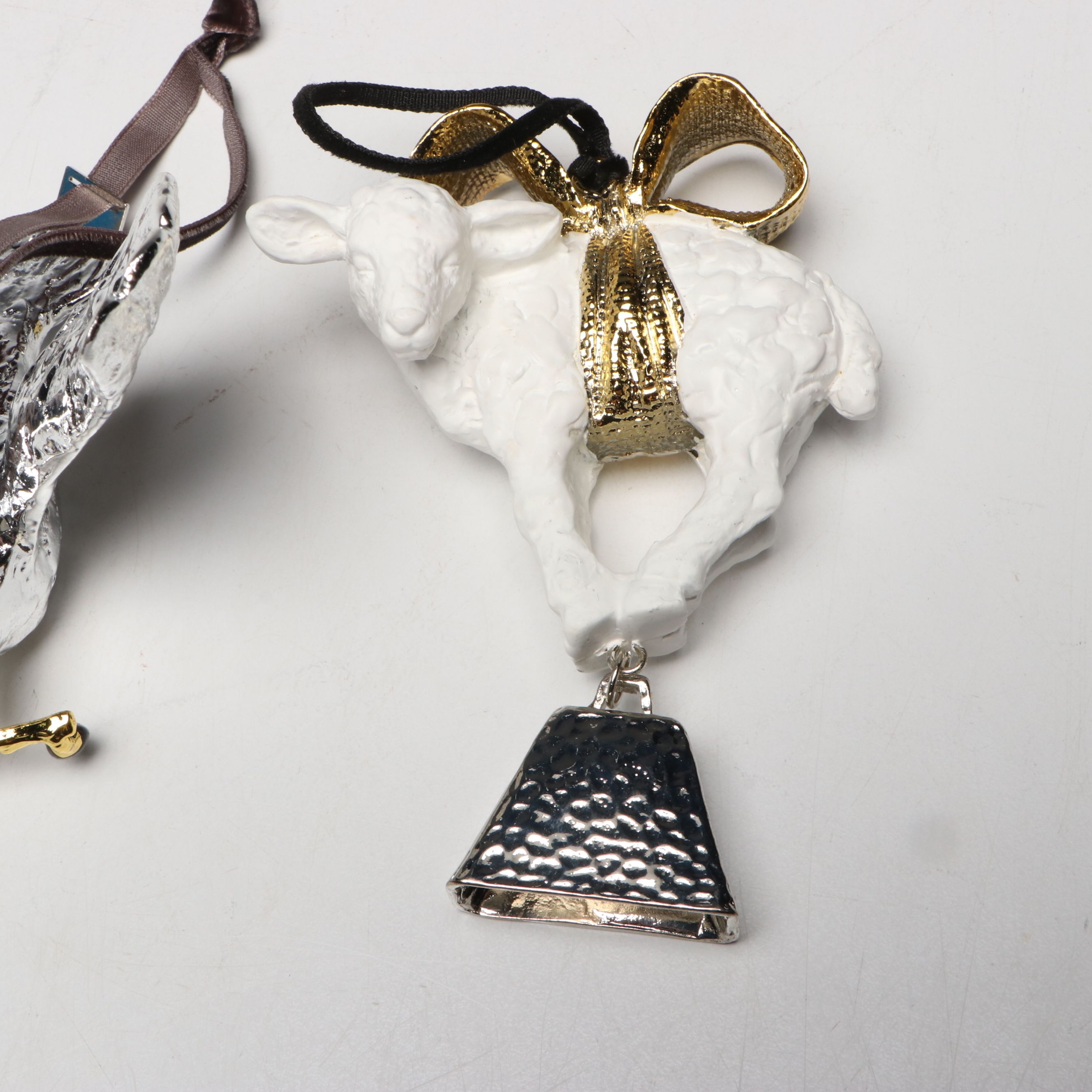 Michael Aram "Santa Moon," "Little Lamb," and "Dove of Peace" Ornaments ...