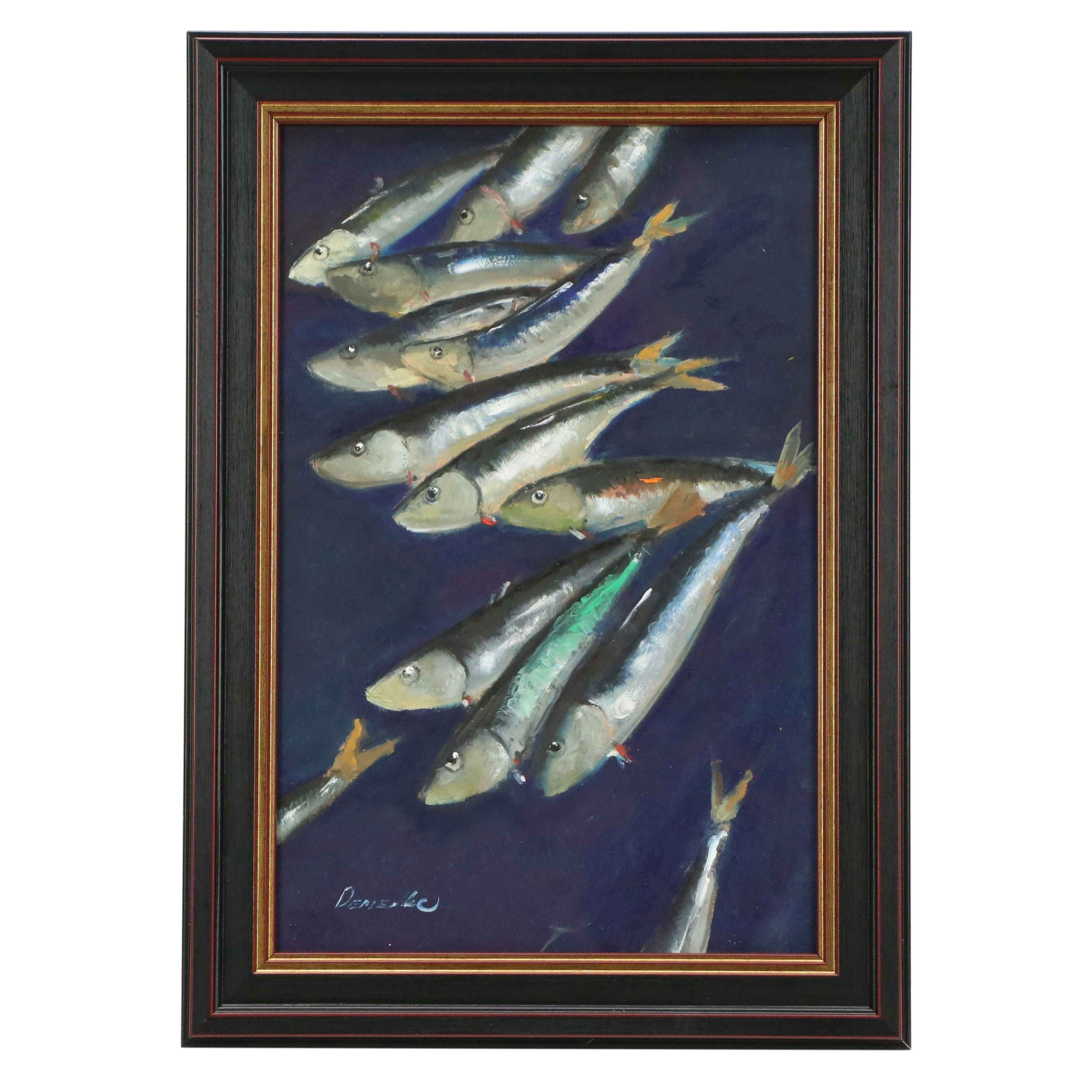 Natalia Demenko Oil Painting of Sardines, 21st Century | EBTH