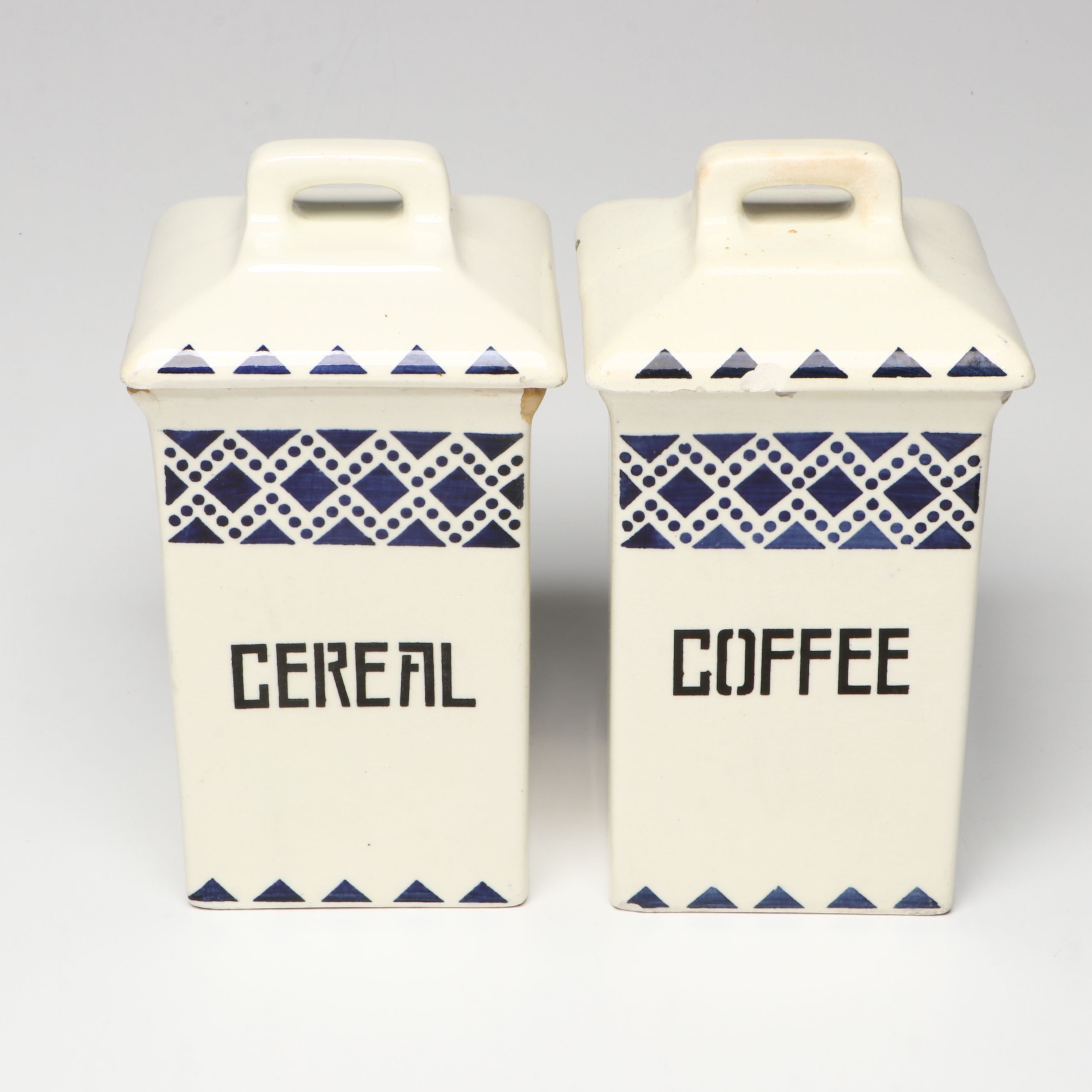 German Staffel Ceramic Spice and Food Containers, Early to Mid-20th ...