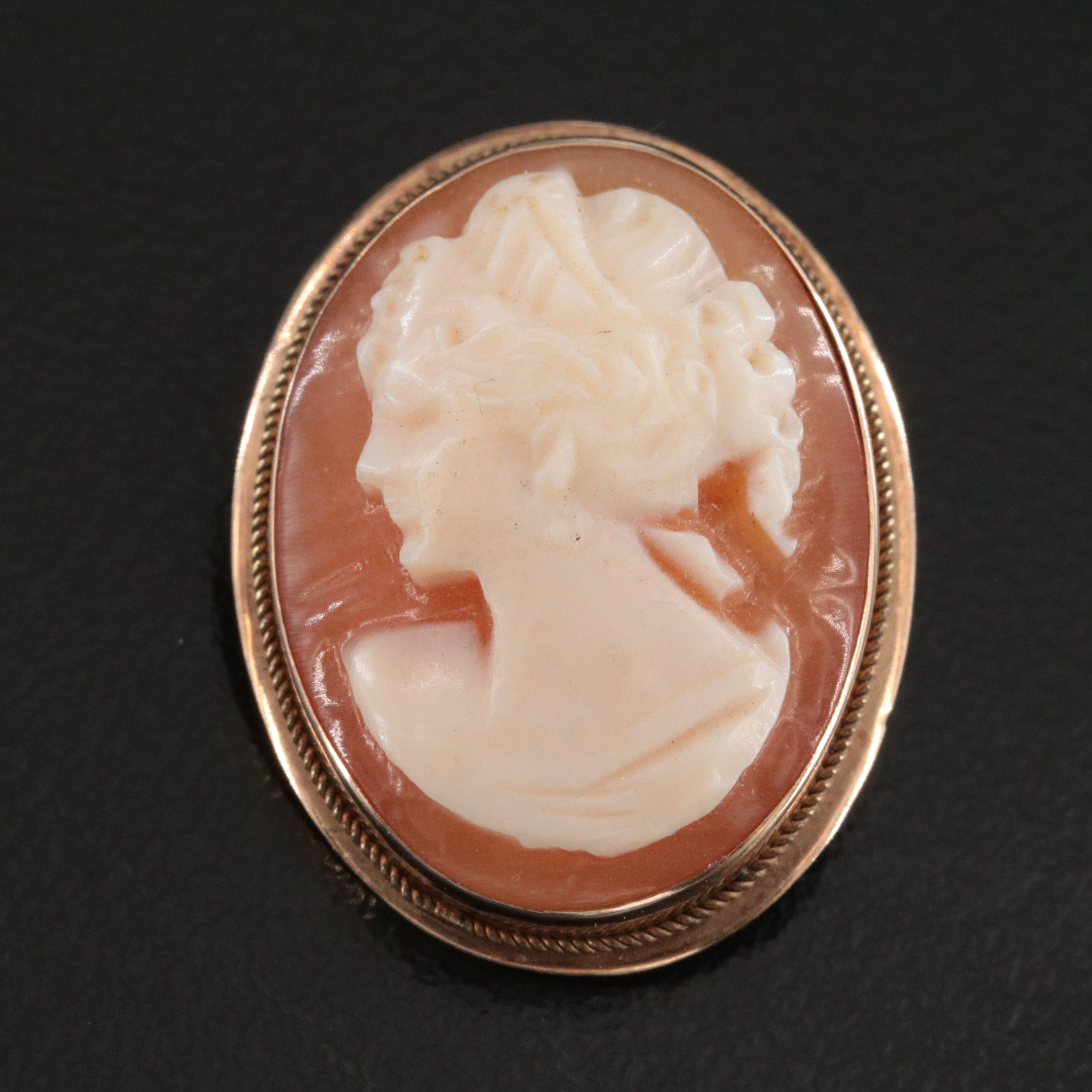 14K Shell Cameo Converter Pin | EBTH