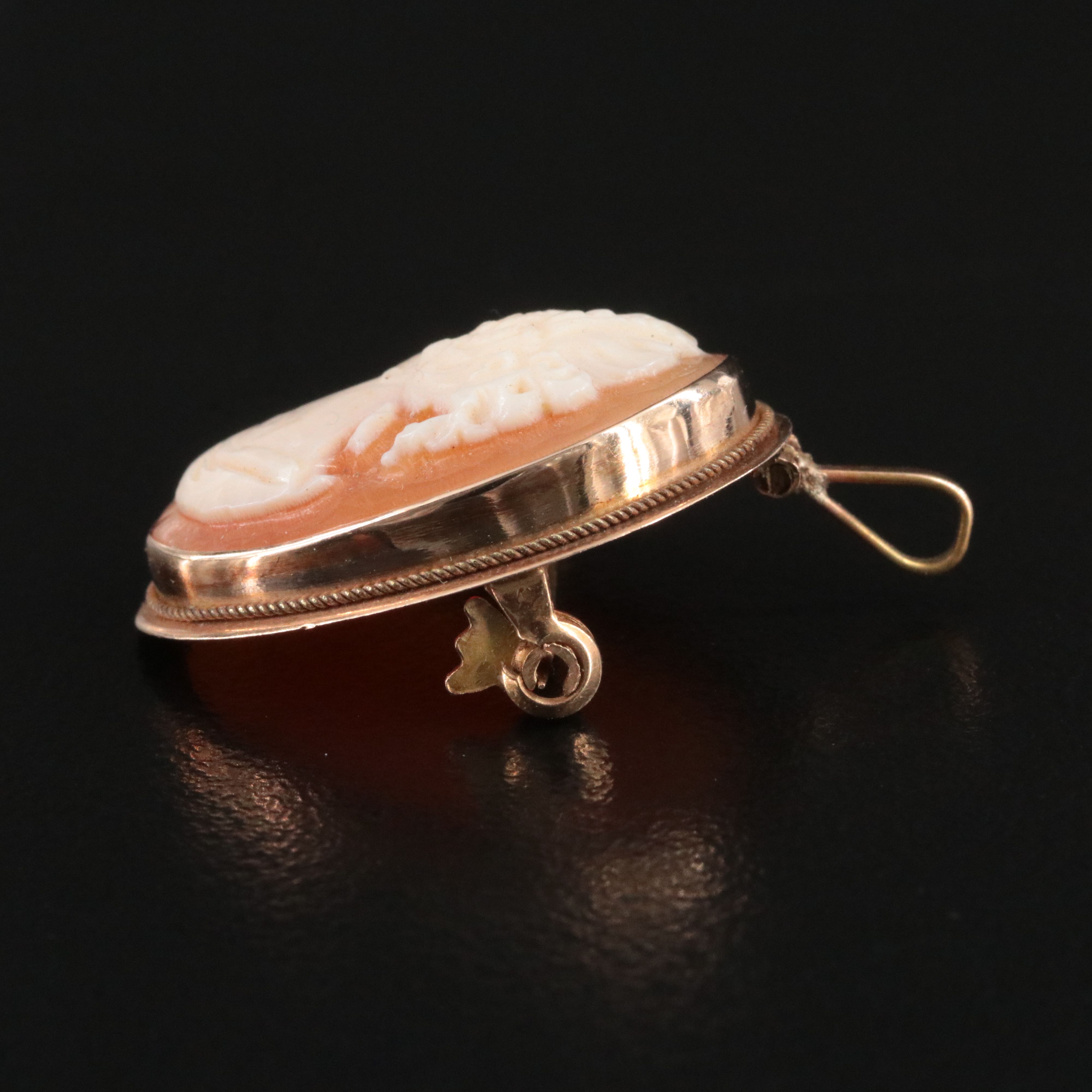 14K Shell Cameo Converter Pin | EBTH