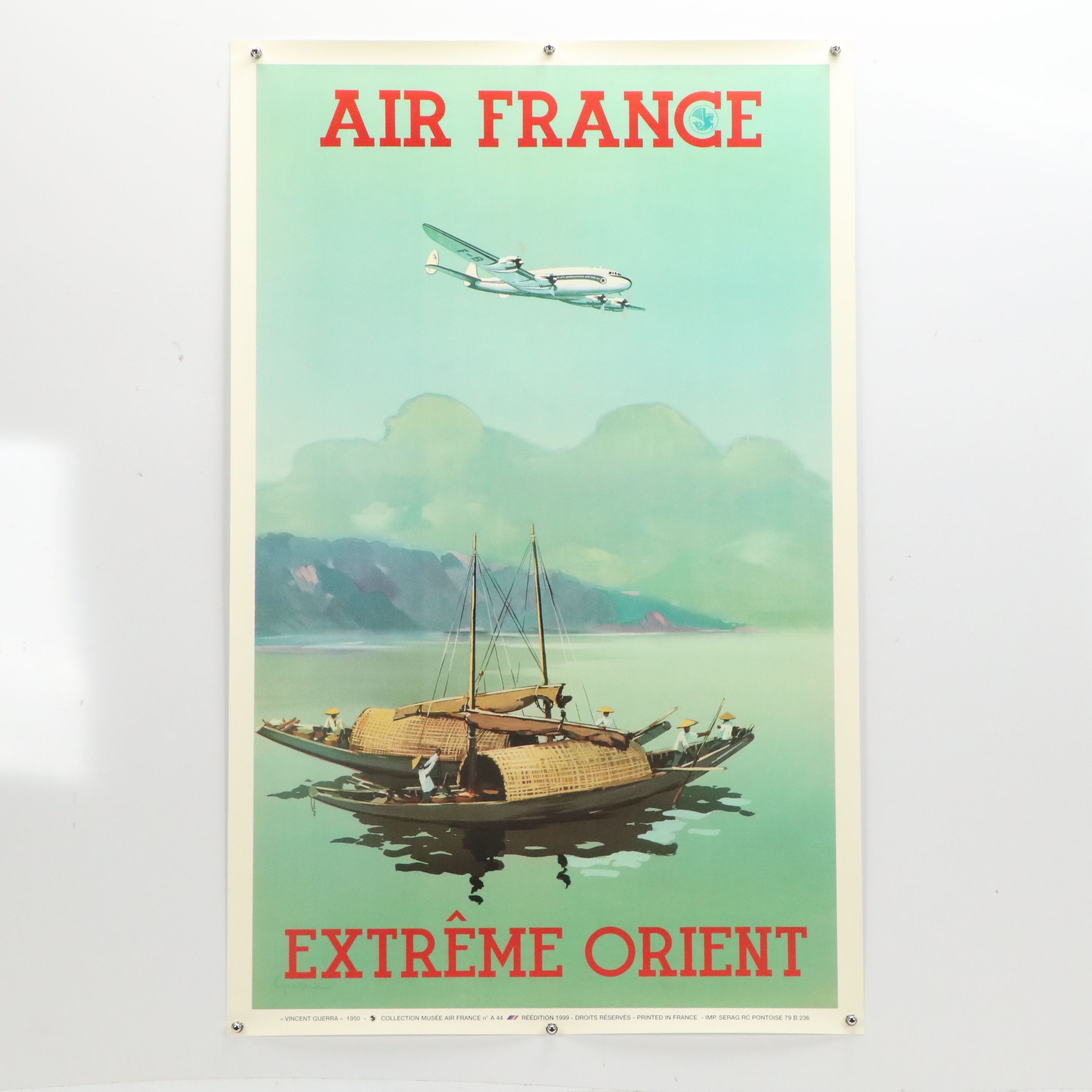 French Aviation Color Lithograph Poster After Guy Arnoux and Other ...