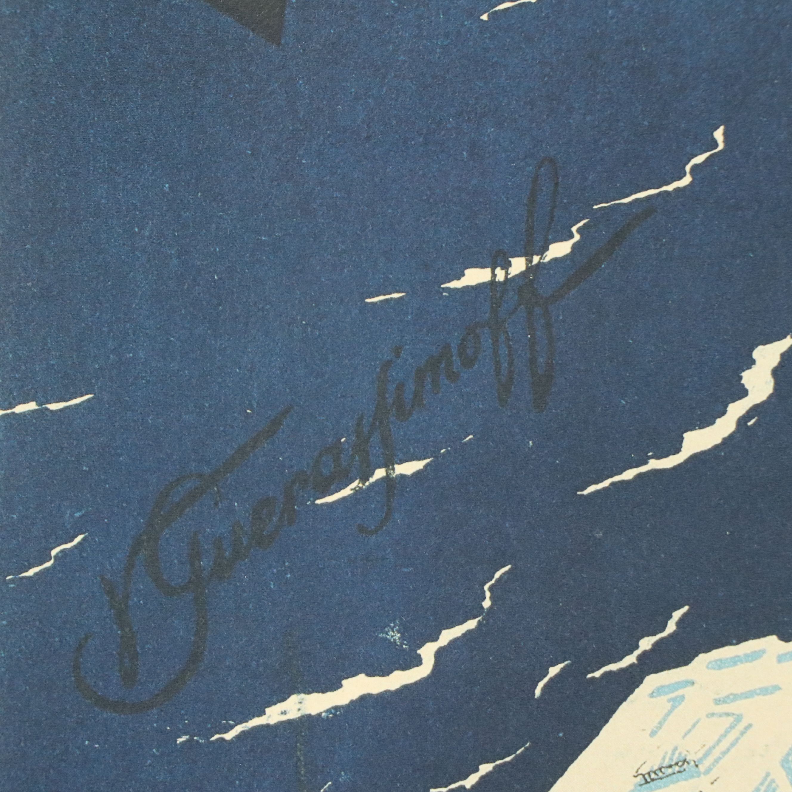 French Aviation Color Lithograph Poster After Guy Arnoux and Other ...