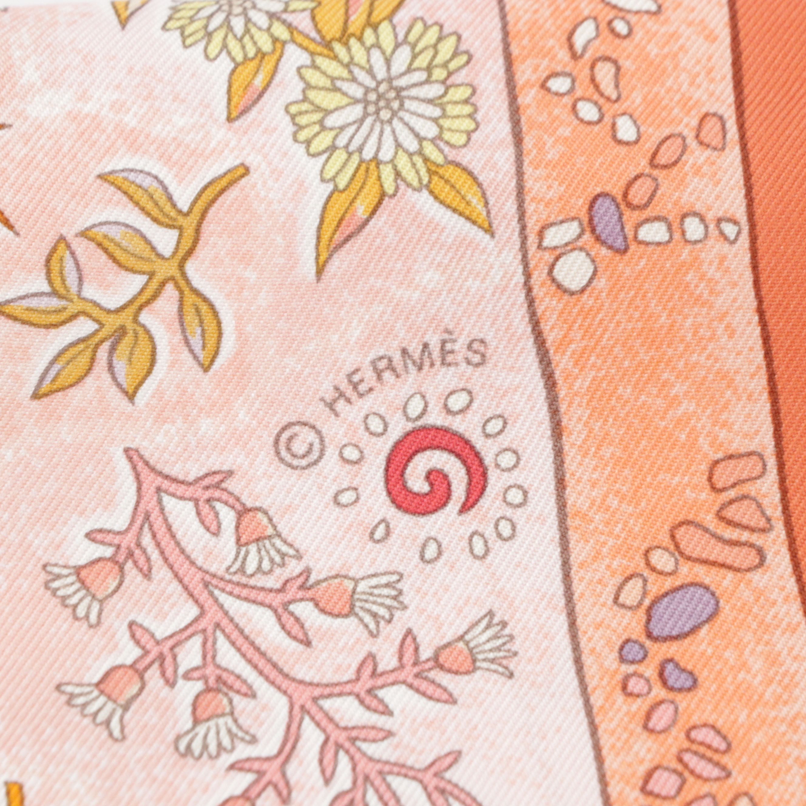 Hermès "Chemins de Garrigue" Scarf 90 in Silk Twill with Box | EBTH