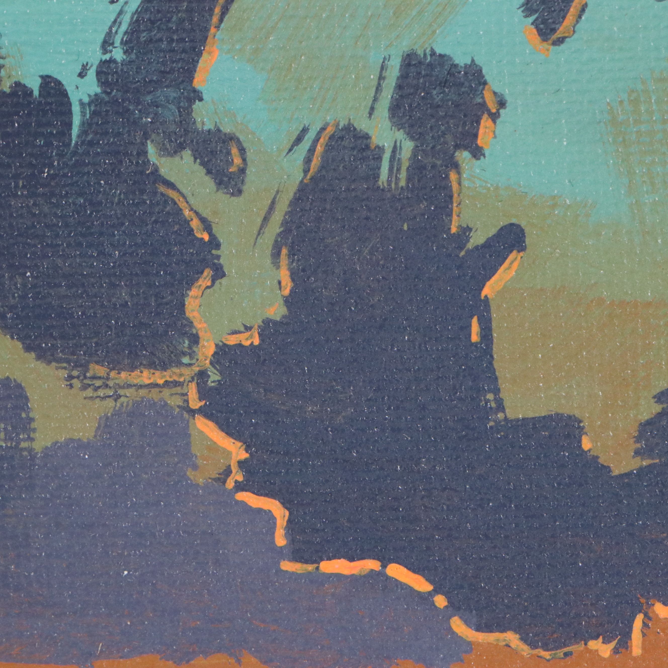 Douglas "Bumo" Johnpeer Acrylic Painting of Marsh Sunset, 21st Century ...