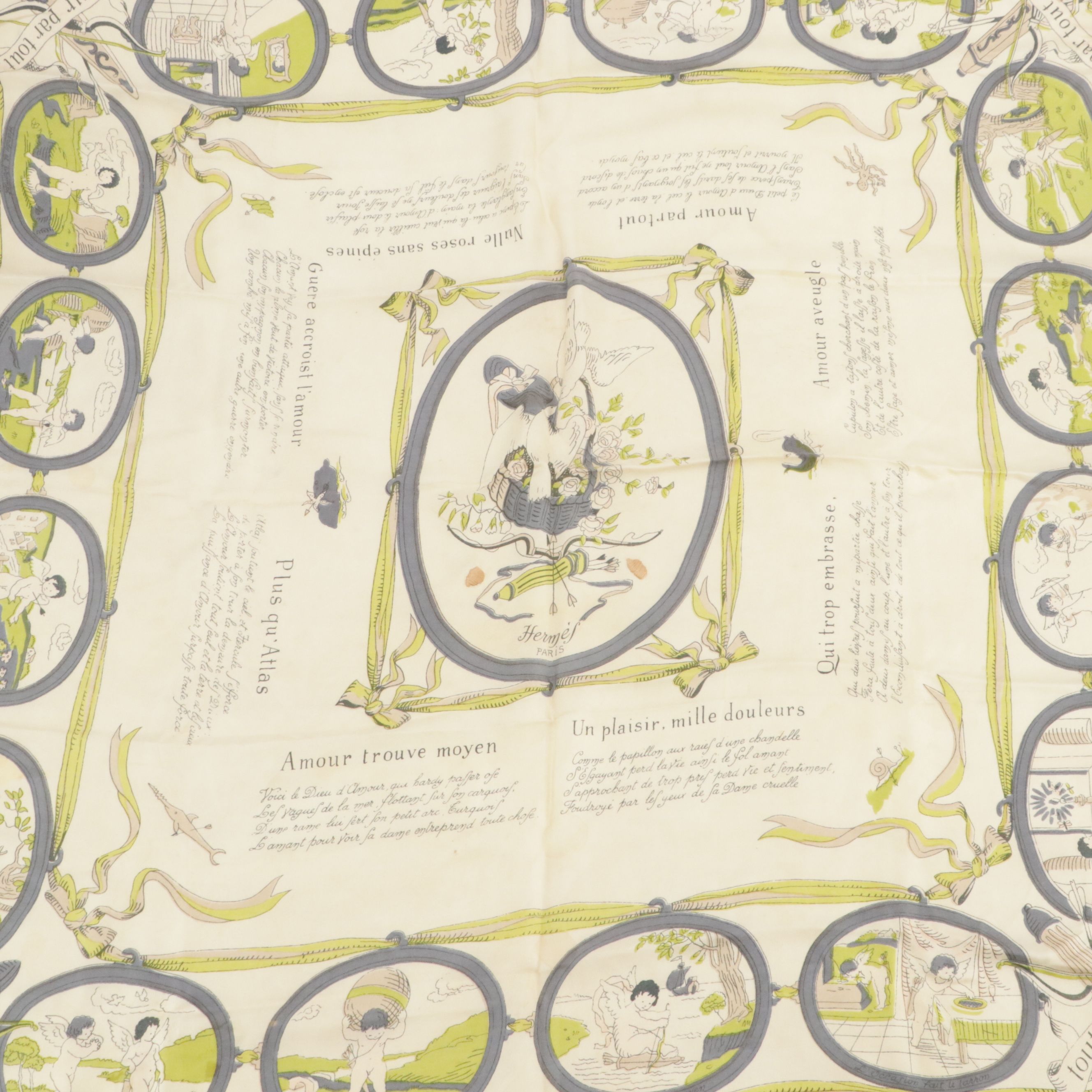 Hermès "Par Tout Amour" Scarf 90 in Silk Twill with Box | EBTH