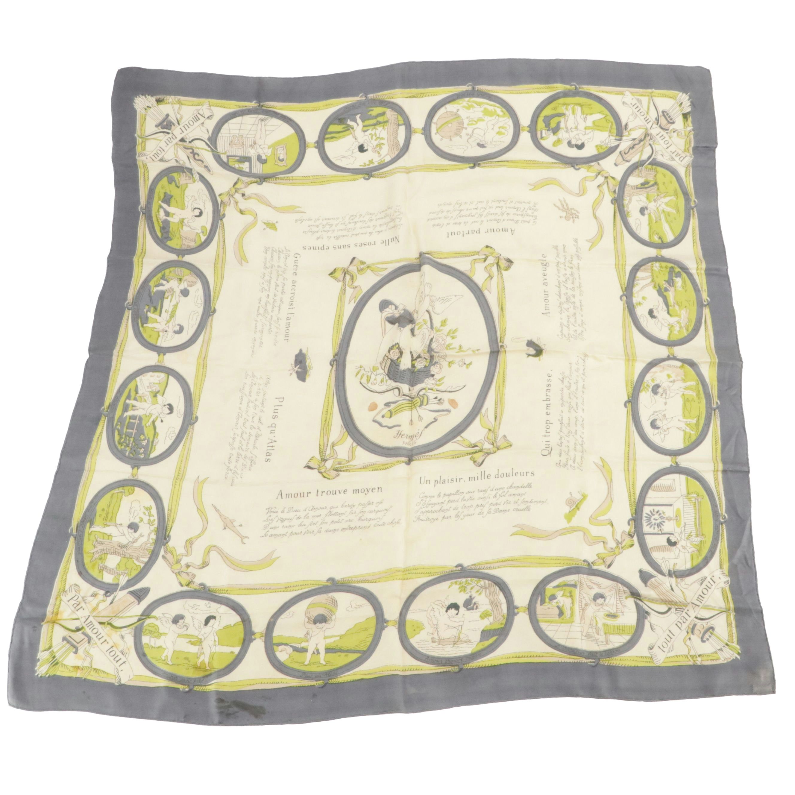 Hermès "Par Tout Amour" Scarf 90 in Silk Twill with Box | EBTH