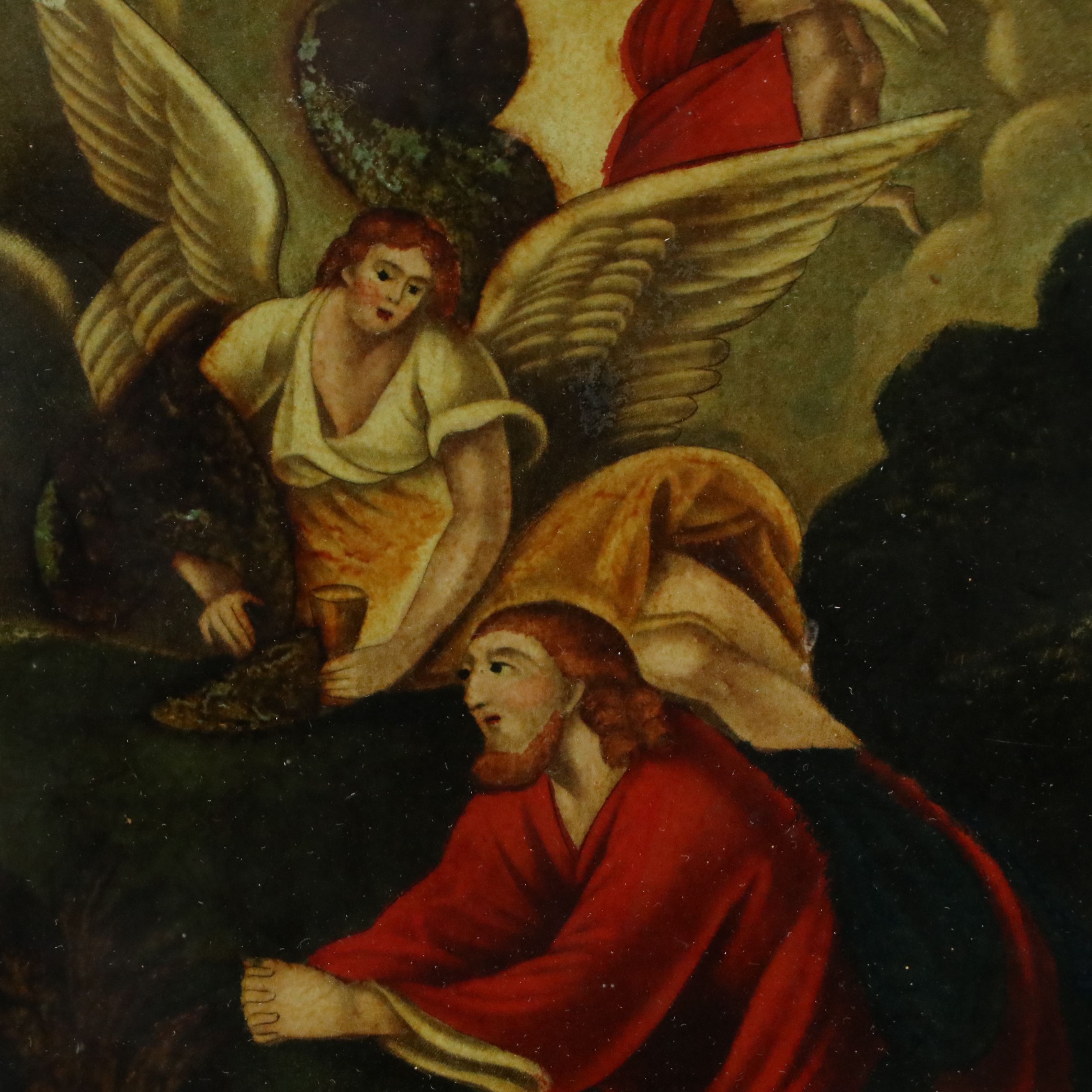 Reverse-Painted Etching on Glass "The Passion of Our Saviour," Circa ...