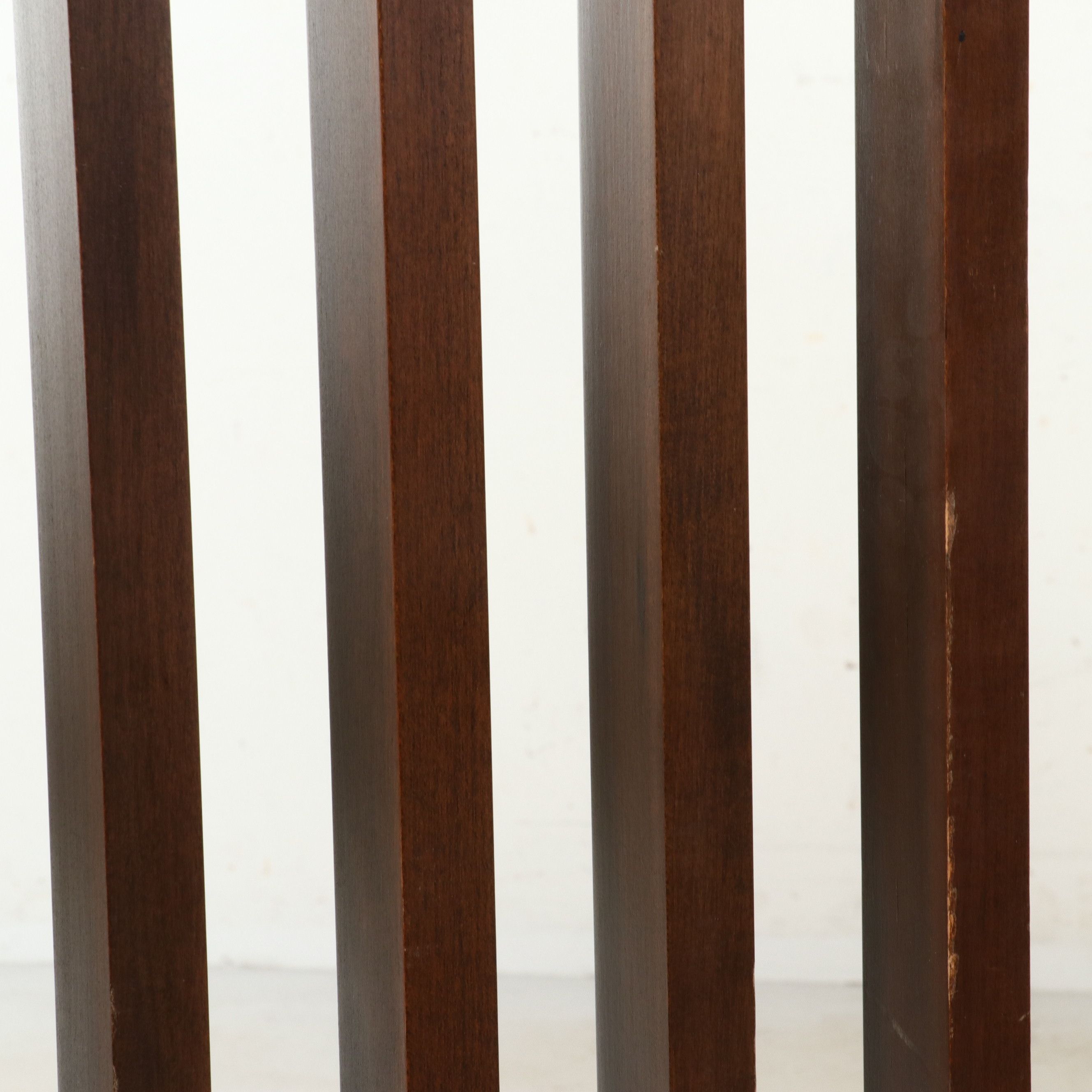 Mid Century Modern Style Slatted Walnut Folding Room Divider, Late 20th ...