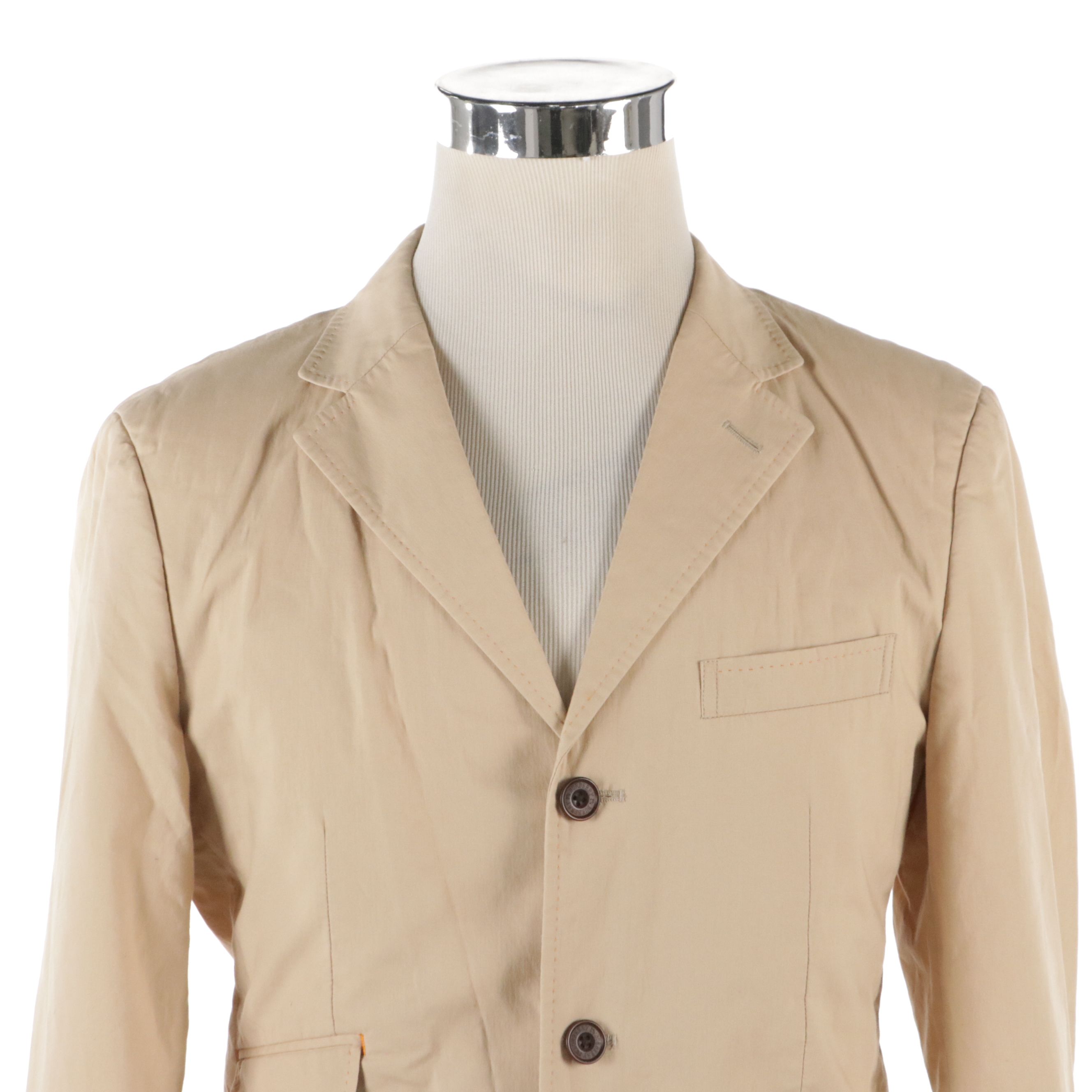 Men's Burberry Black Label Beige Cotton Three-Button Pant Suit with ...