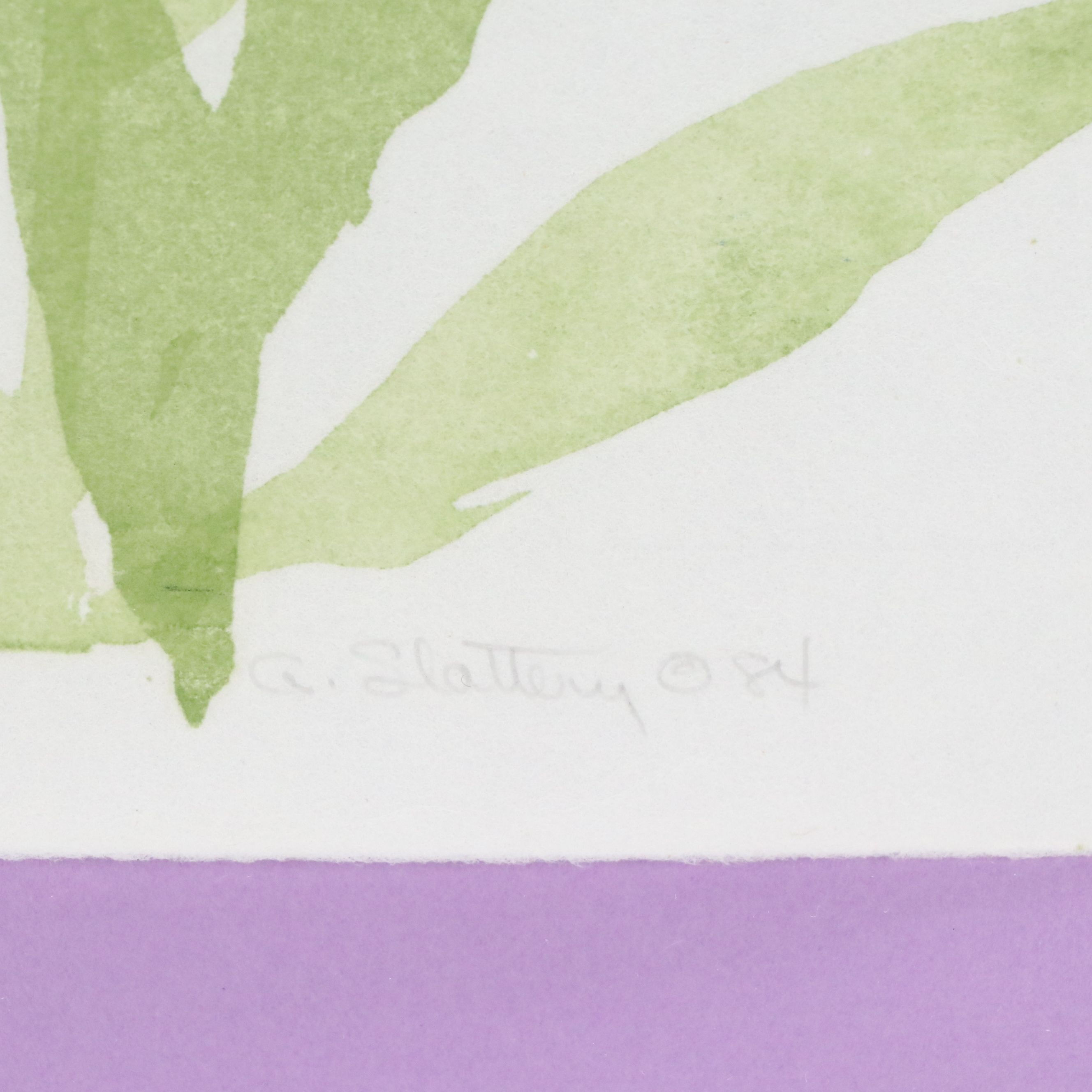 G. Slattery Chinese-Style Serigraph "Field of Fireweed," 1984 | EBTH