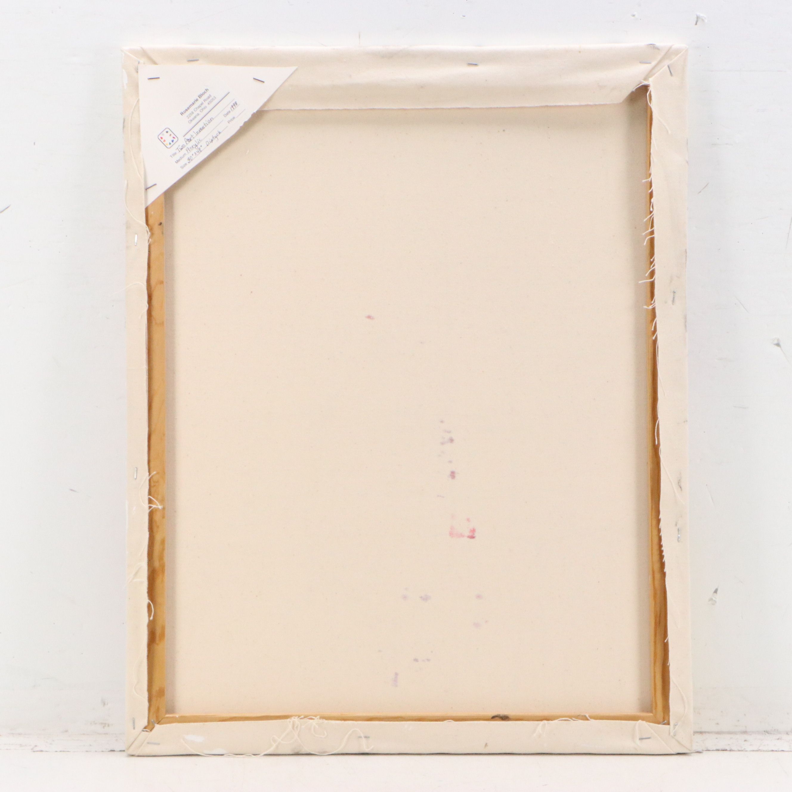 Rosemarie Bloch Acrylic Diptych Painting "Two Part Invention," 1998 | EBTH
